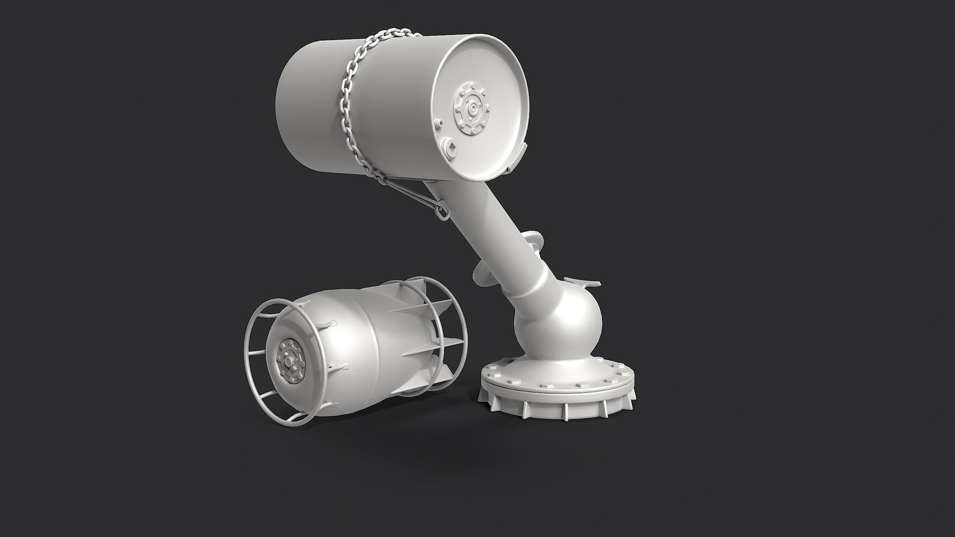 Depth Charge Projector Mk6 3D Model - TurboSquid 1920314