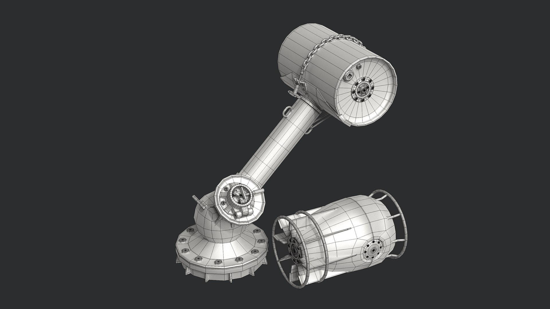 Depth Charge Projector Mk6 3D Model - TurboSquid 1920314