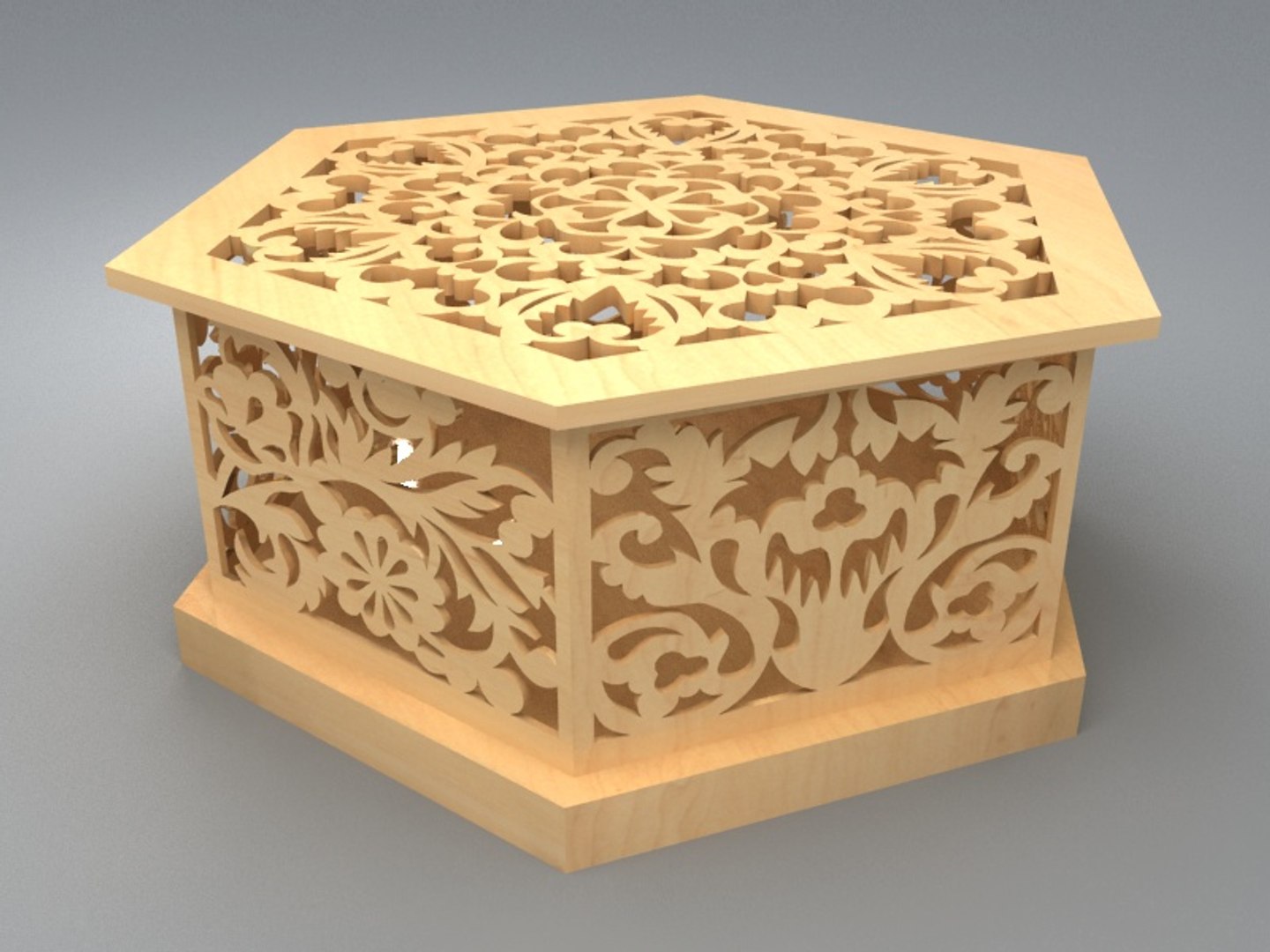 3d Max Wooden Box