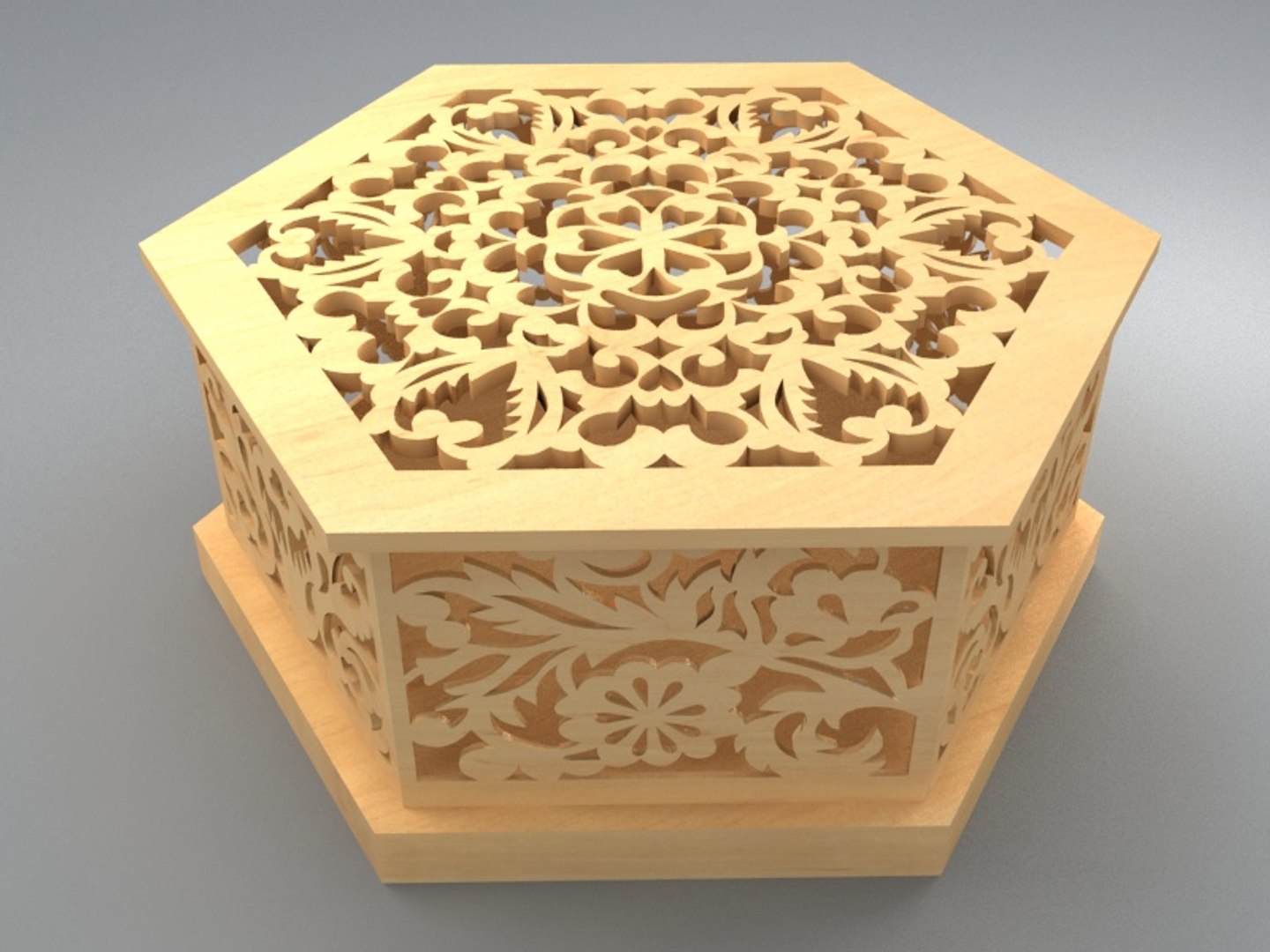 3d Max Wooden Box
