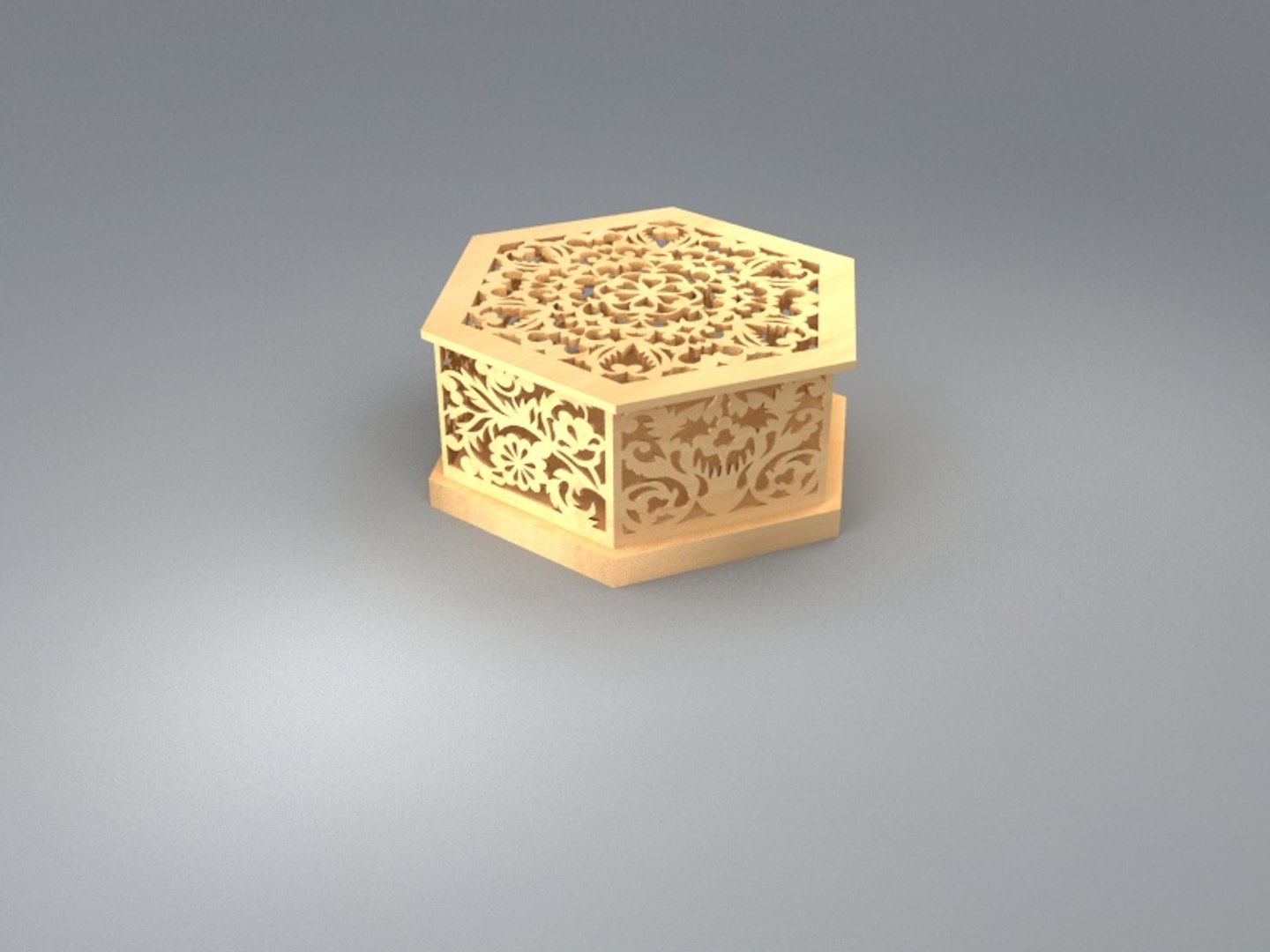3d Max Wooden Box