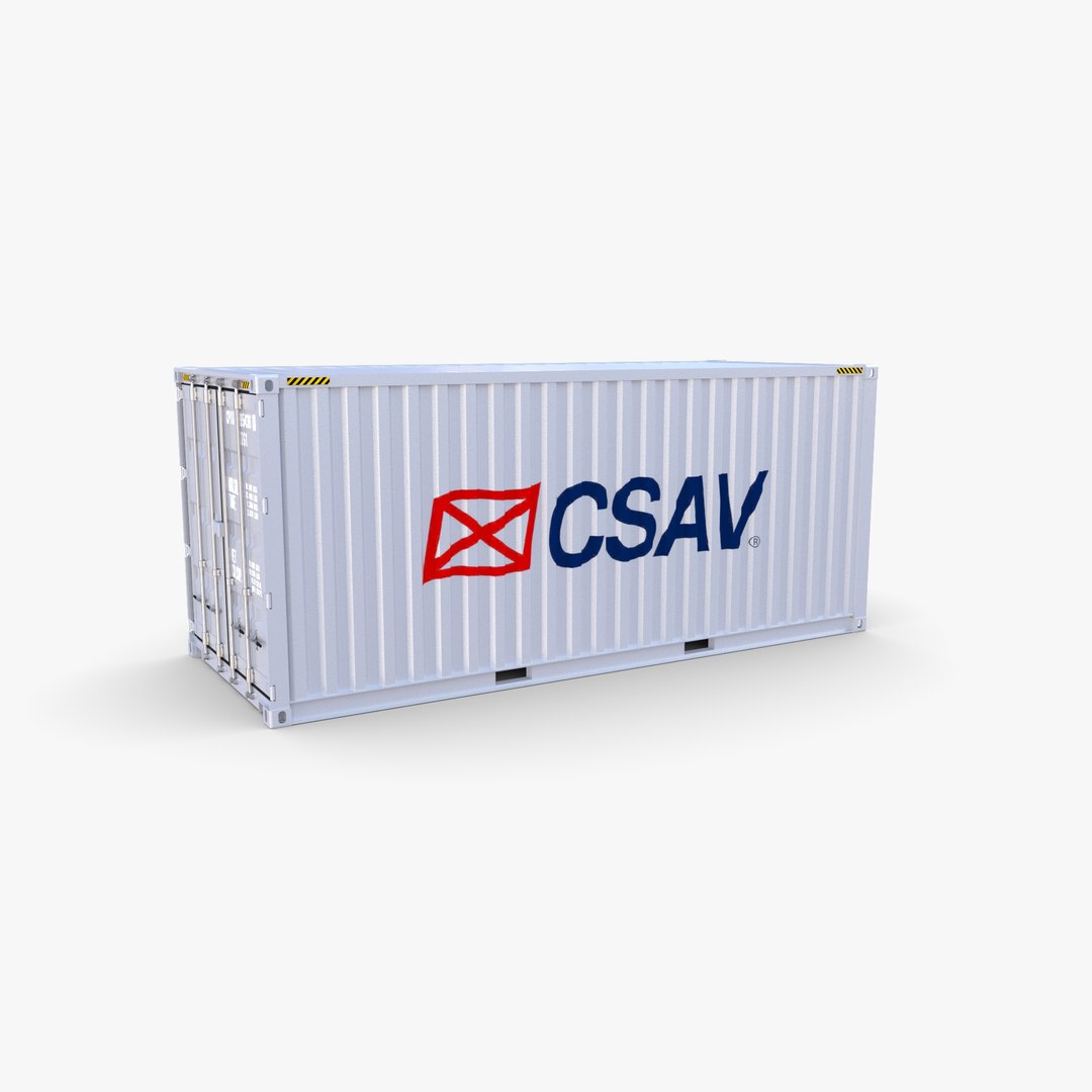 20ft Shipping Container CSAV V1 3D Model - TurboSquid 1772478