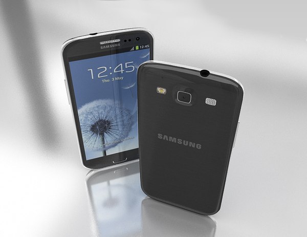 3d model of black samsung galaxy