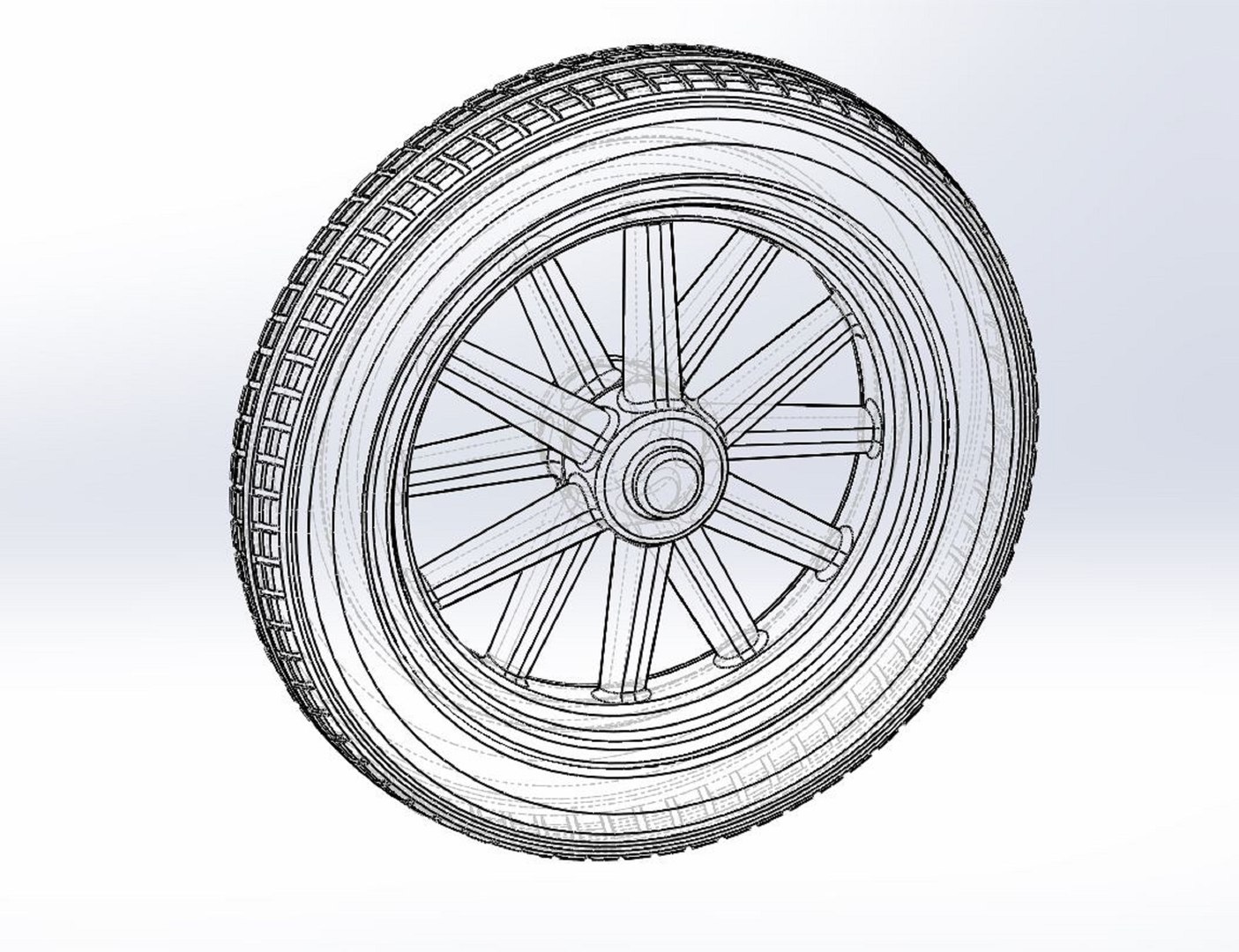 3D Diecast front wheel of old school dragster Scale 1 to 25 ...