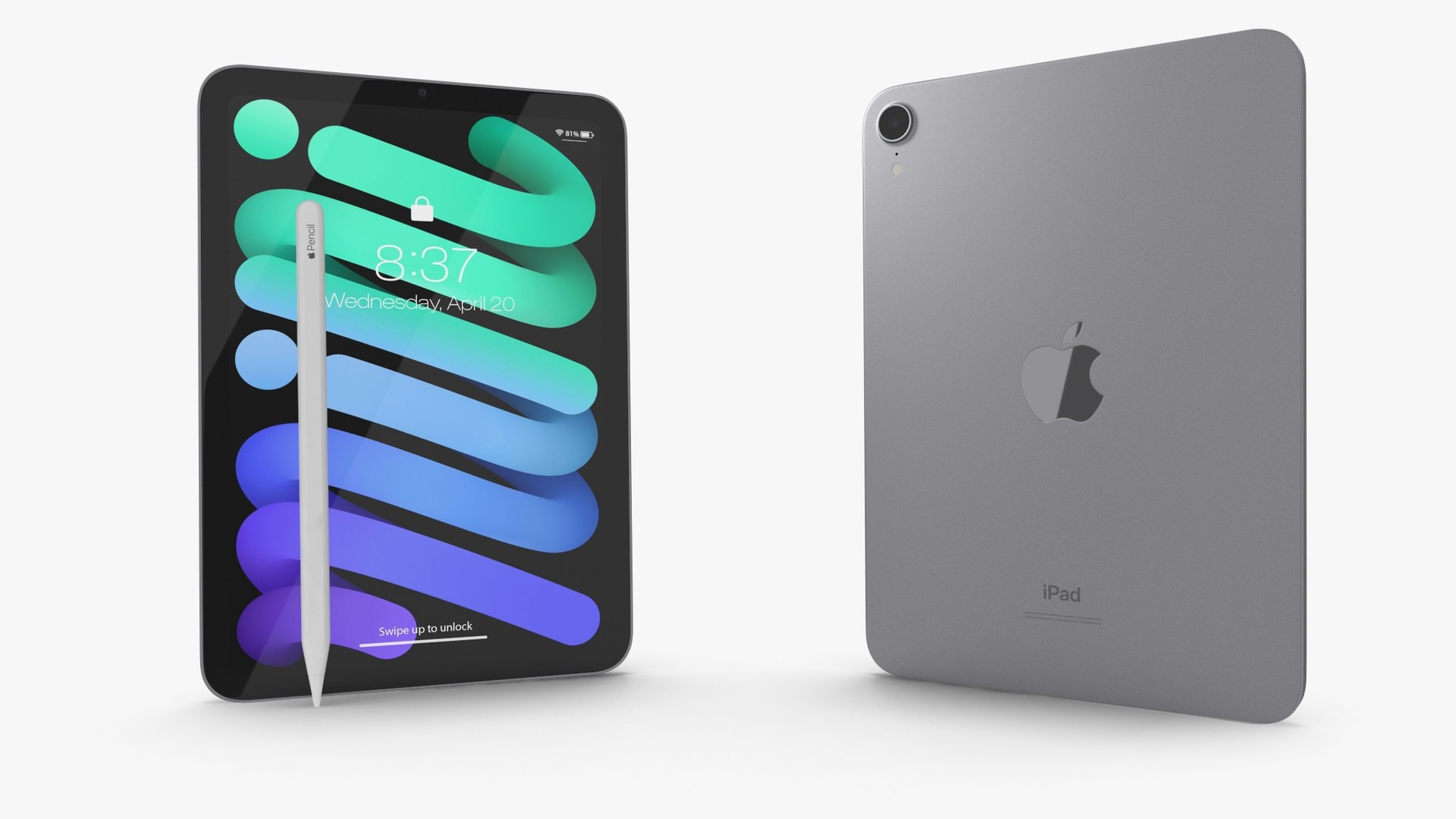 IPad Mini 2021 Space Grey With Apple Pencil Model - TurboSquid 1799537