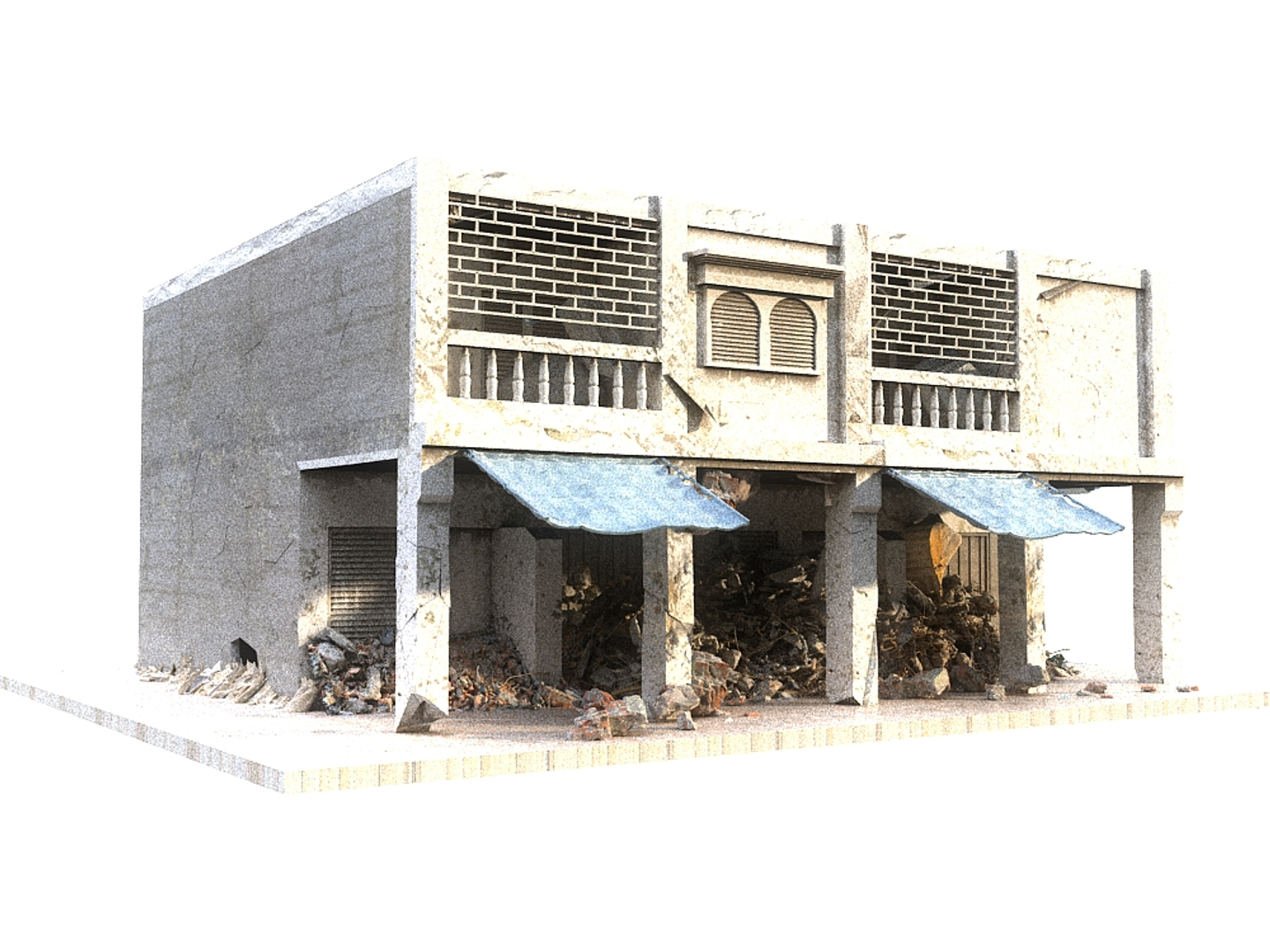 3D City Destruction Buildings Animation Model - TurboSquid 1577050