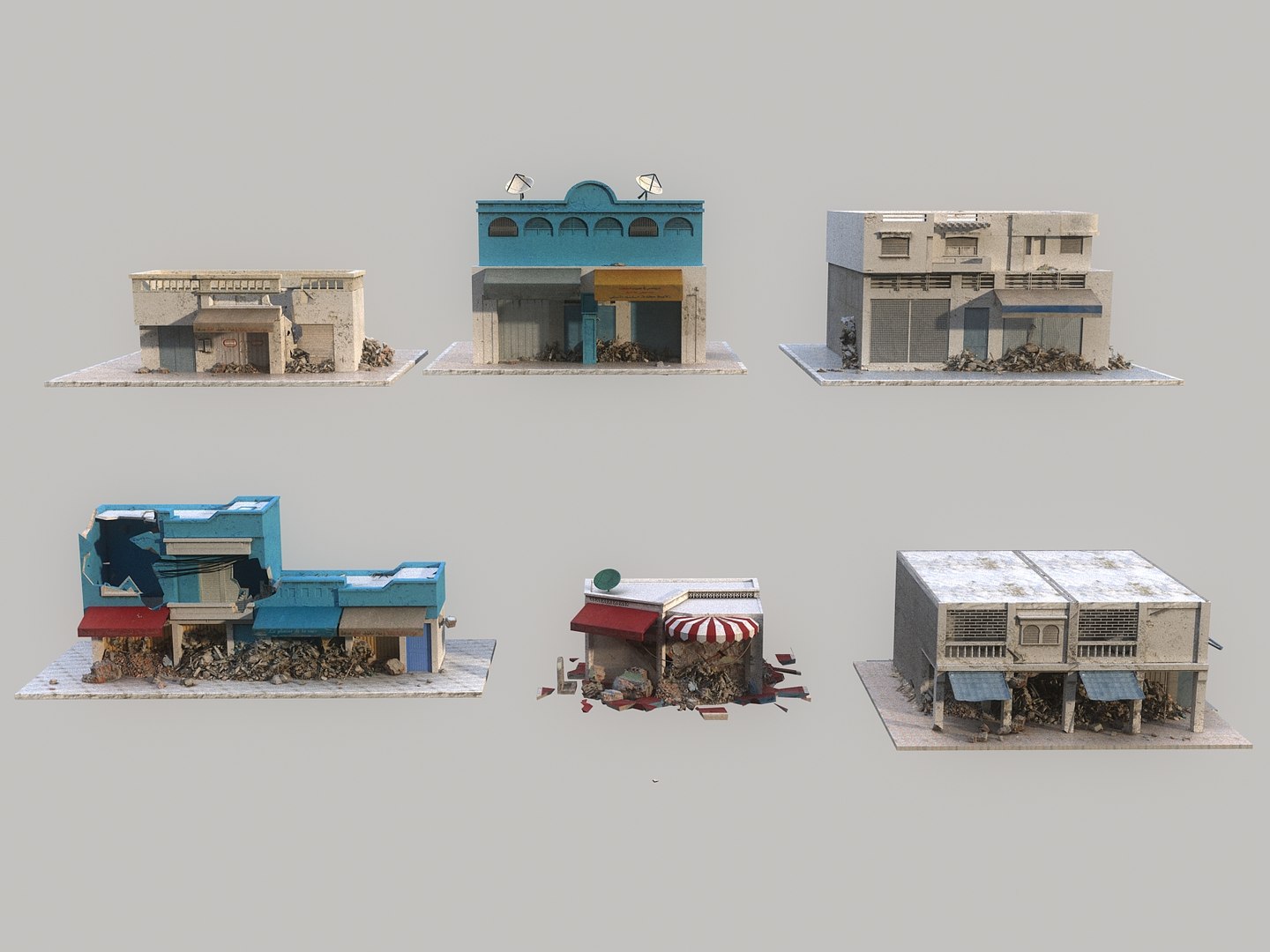3D City Destruction Buildings Animation Model - TurboSquid 1577050
