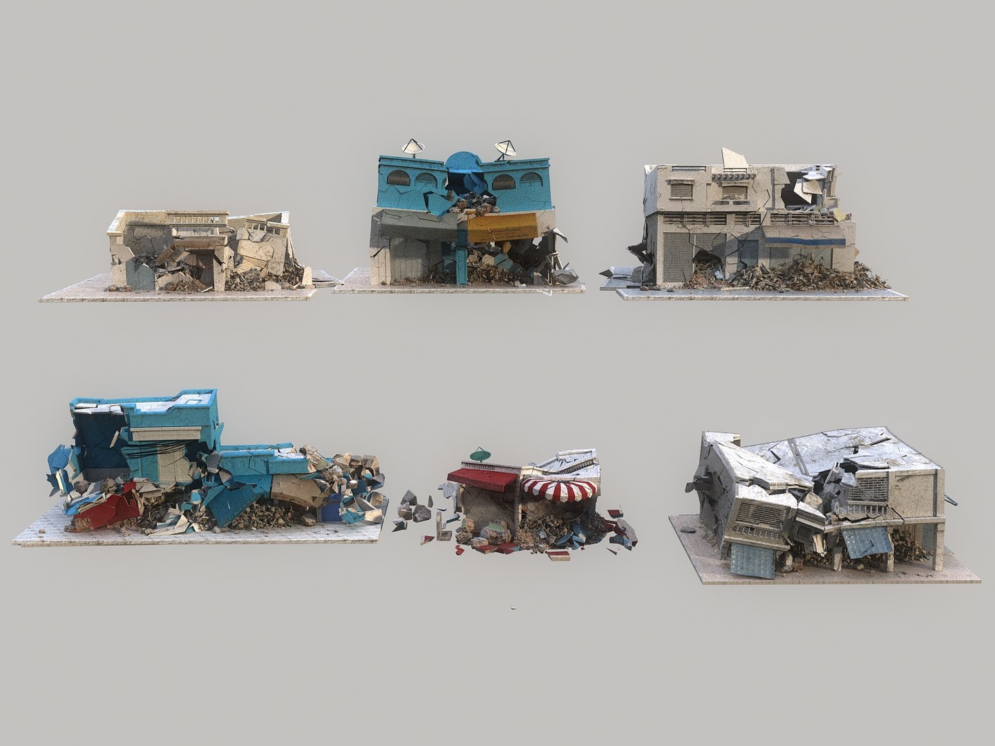 3D City Destruction Buildings Animation Model - TurboSquid 1577050