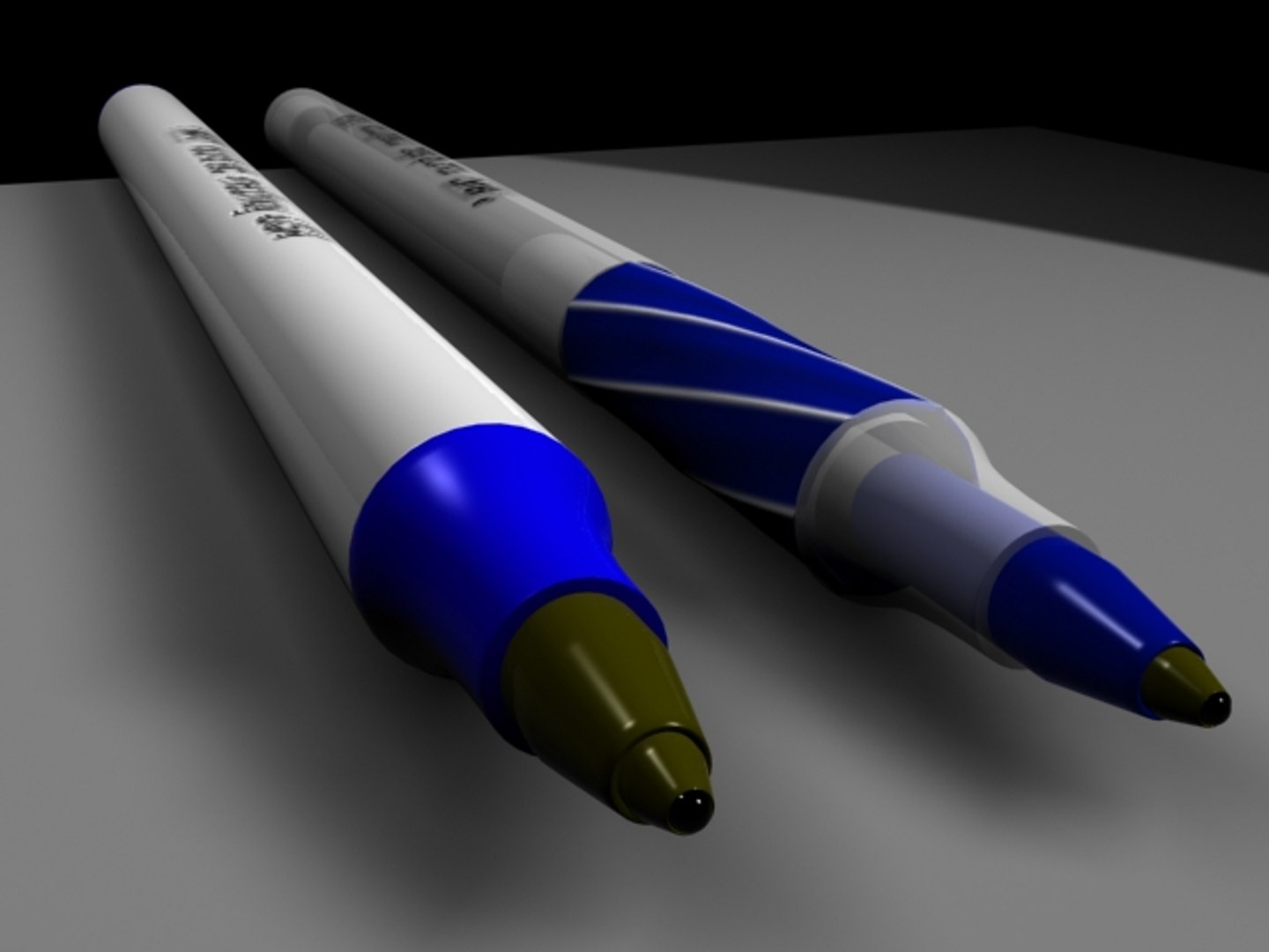 blue pen 3d model