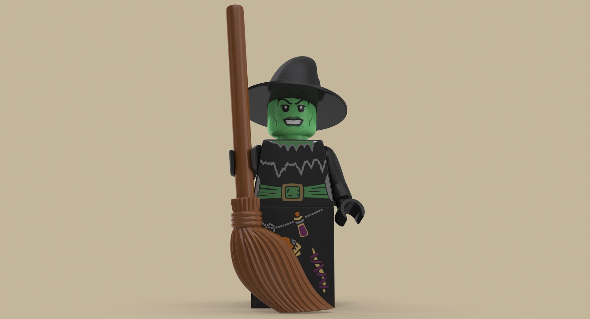 Lego witch minifigure 3D model - TurboSquid 1283058