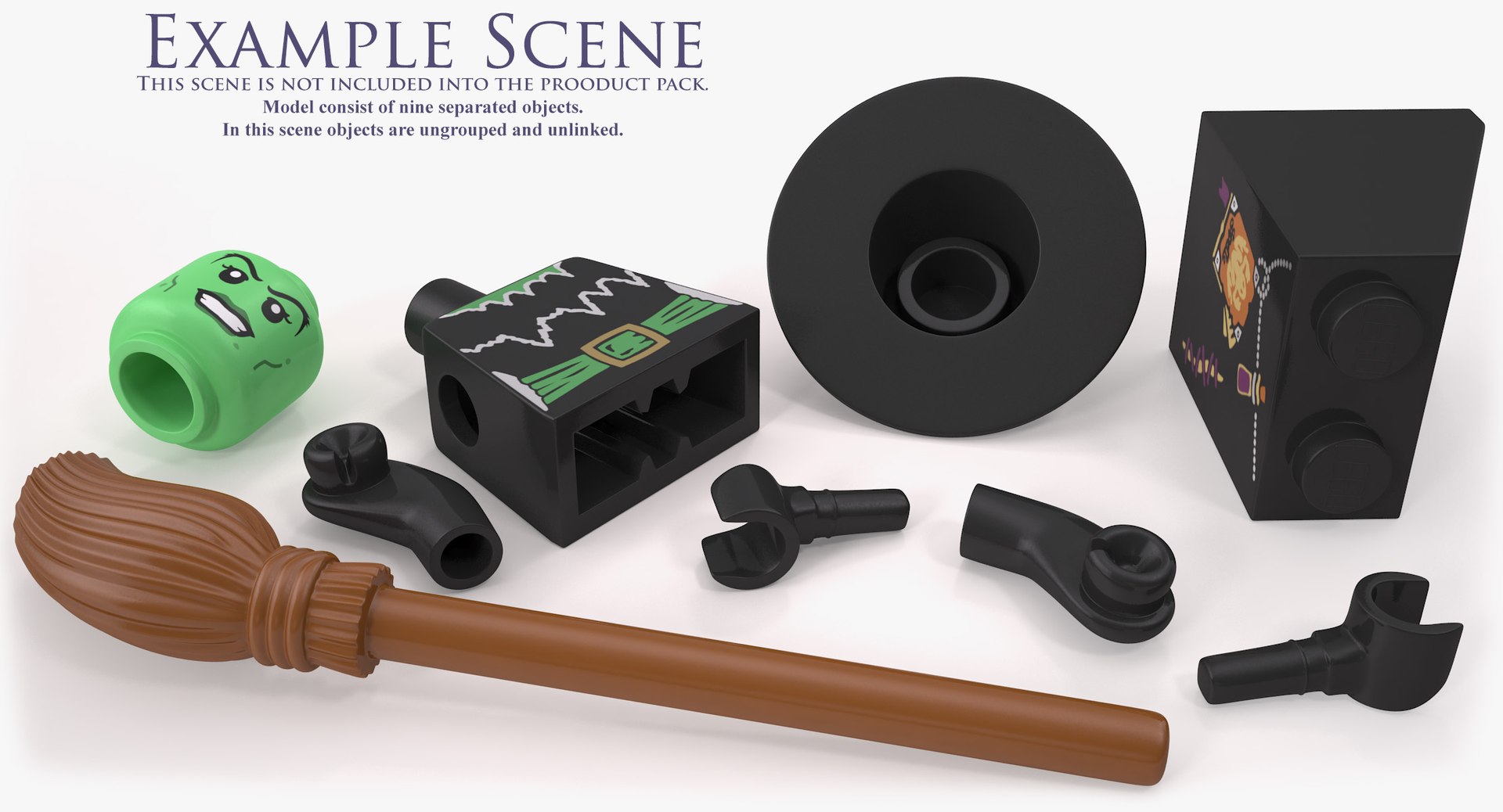 Lego Witch Minifigure 3D Model - TurboSquid 1283058