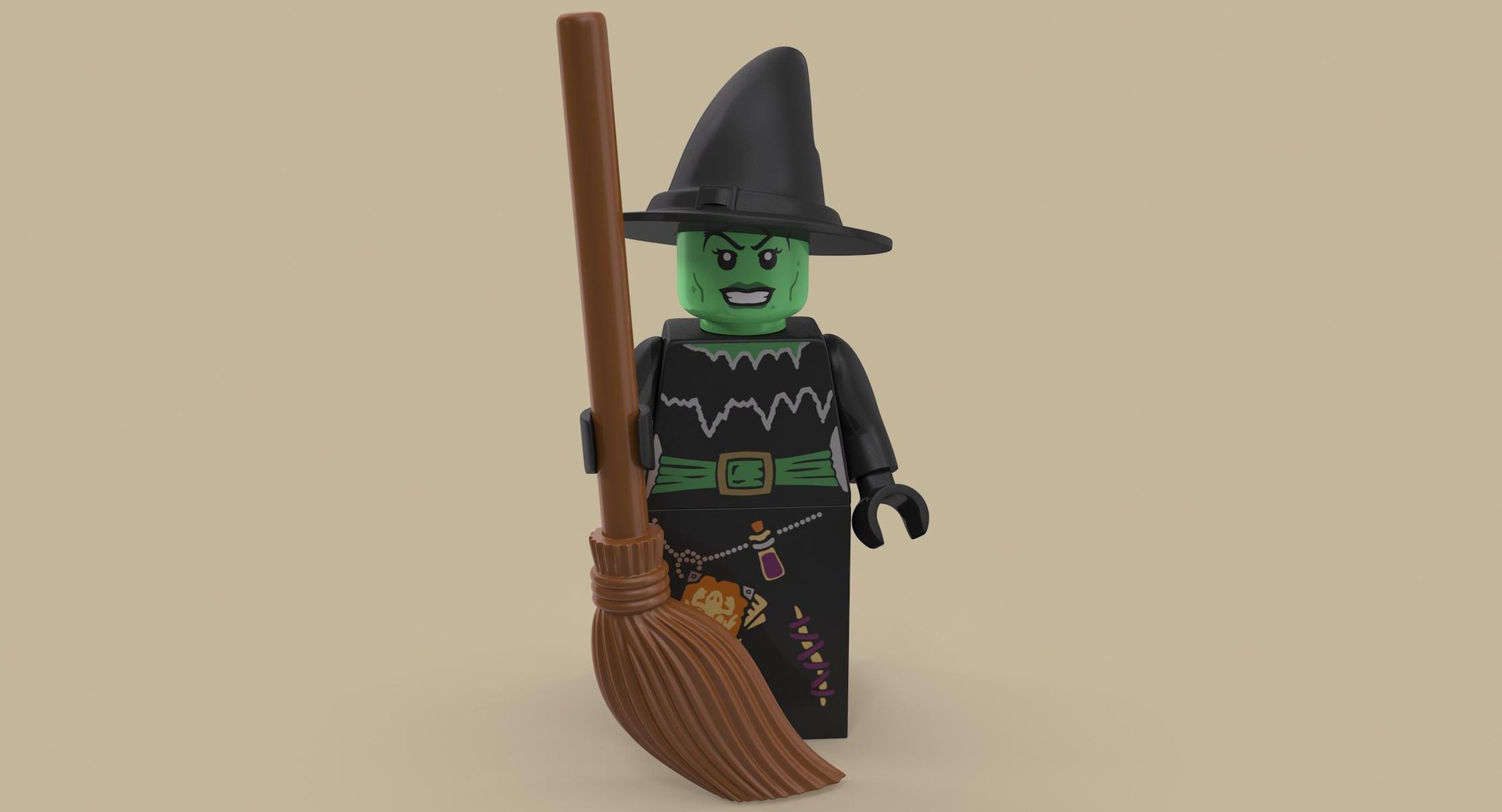 Lego witch minifigure 3D model - TurboSquid 1283058