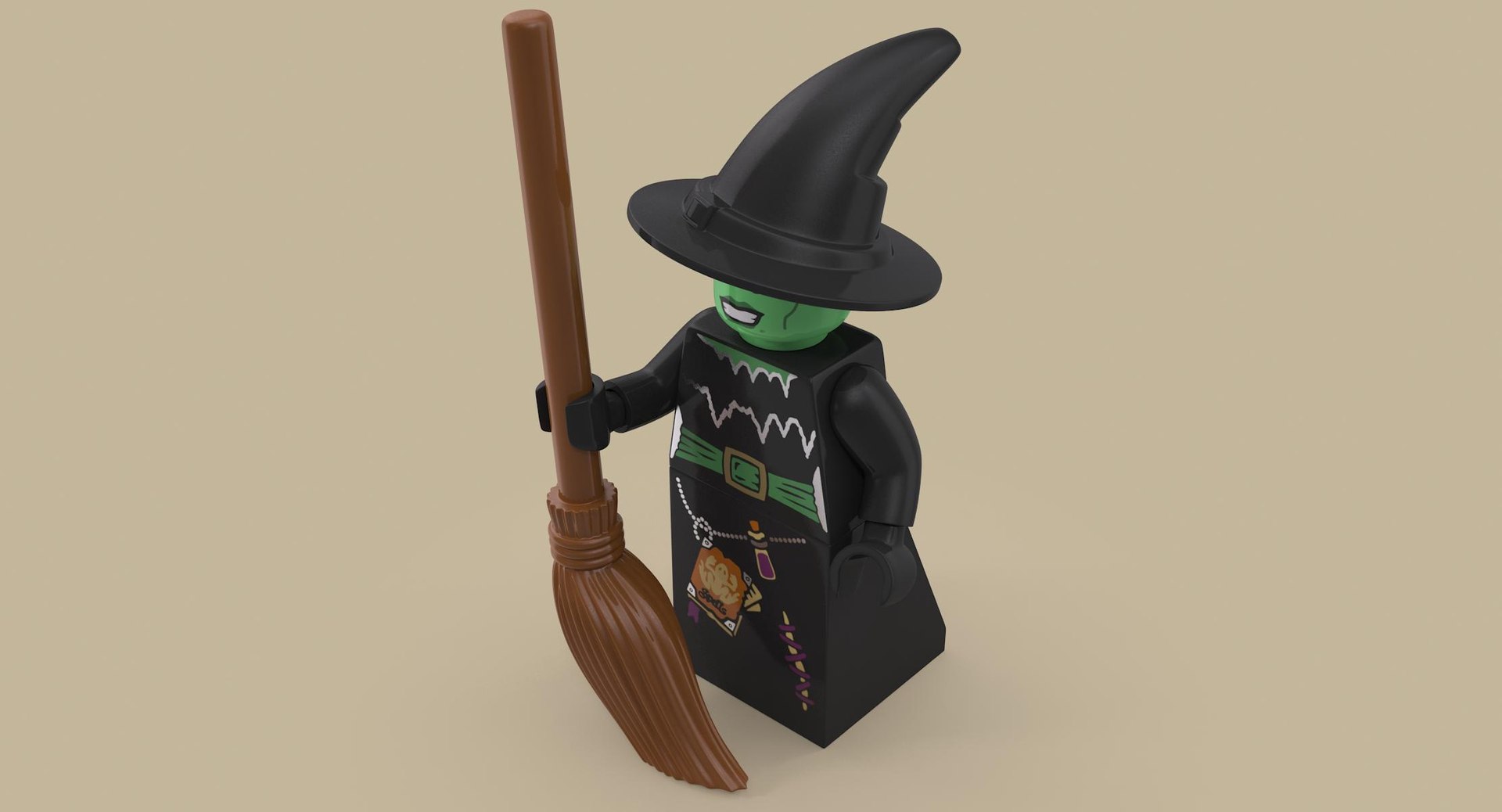 Lego witch minifigure 3D model - TurboSquid 1283058