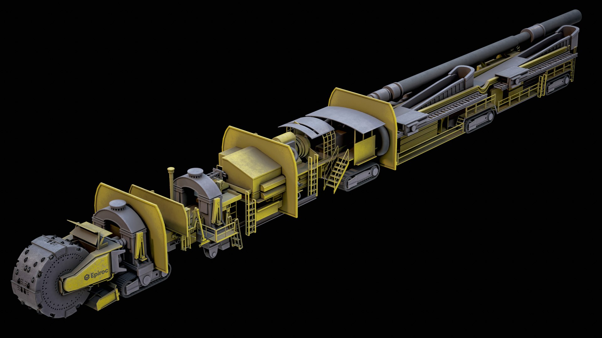 Mobile Miner Epiroc 55V Underground Edition PBR Model - TurboSquid 2069821