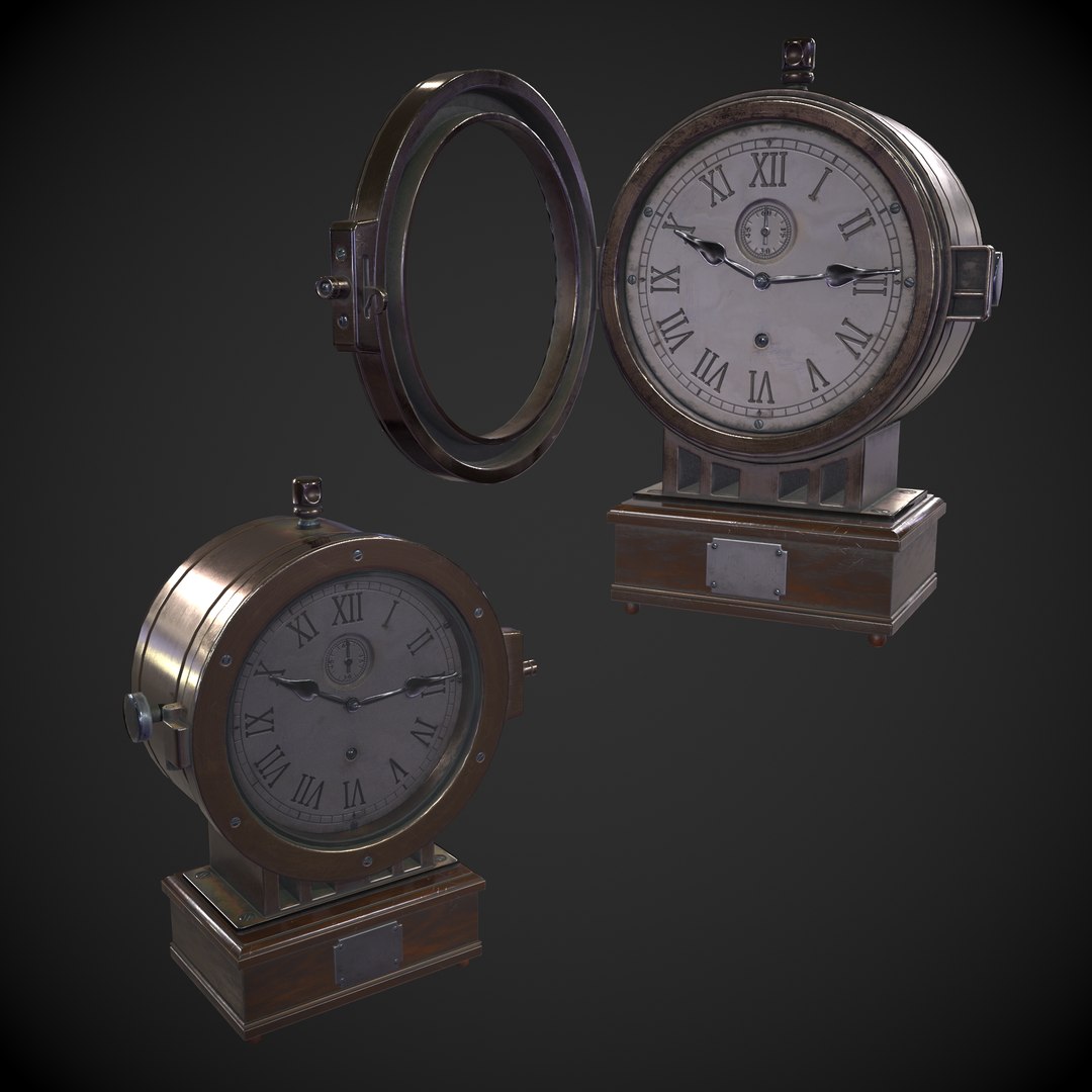 3D Vintage Clock - TurboSquid 1757588