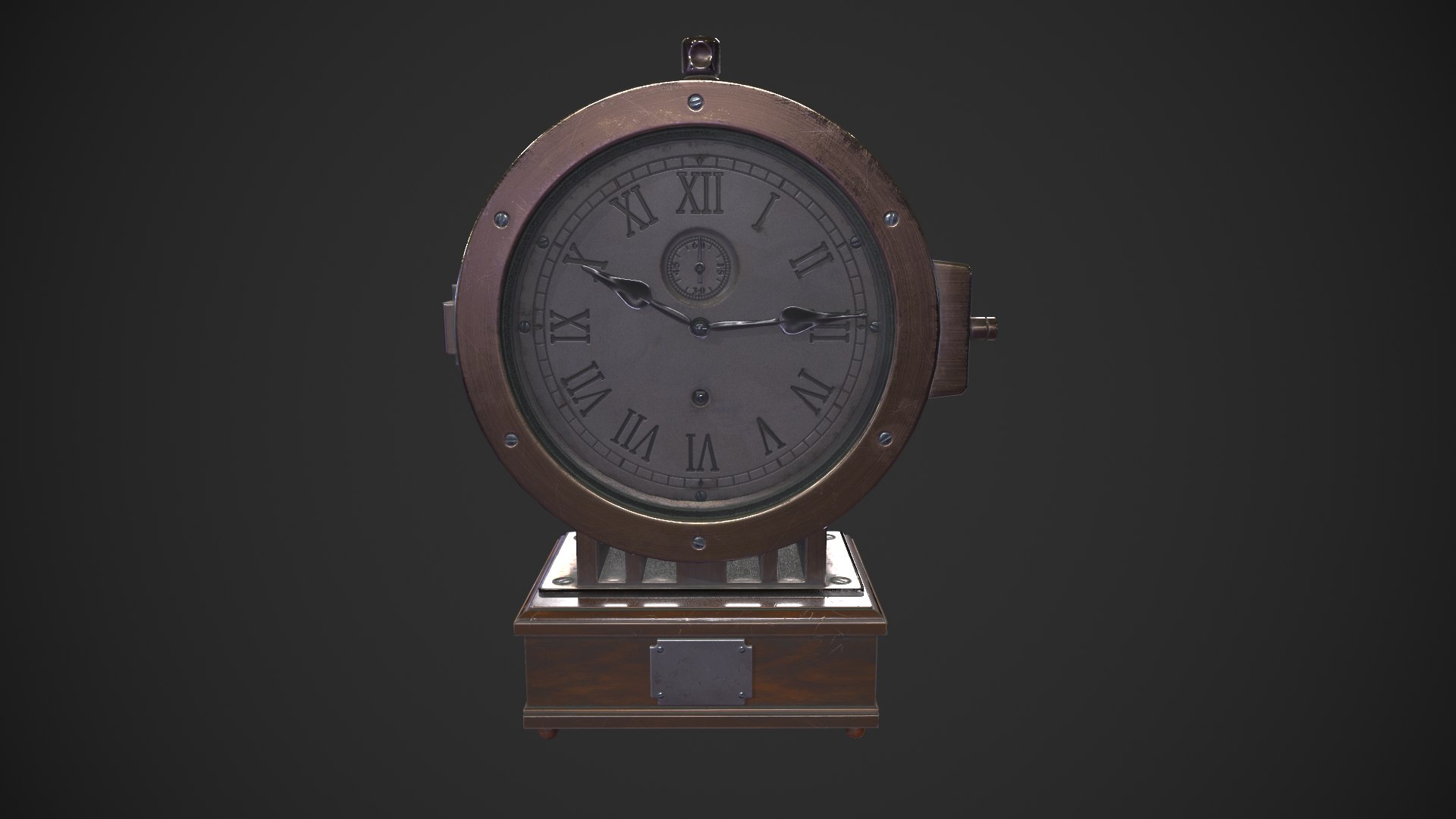 3D Vintage Clock - TurboSquid 1757588