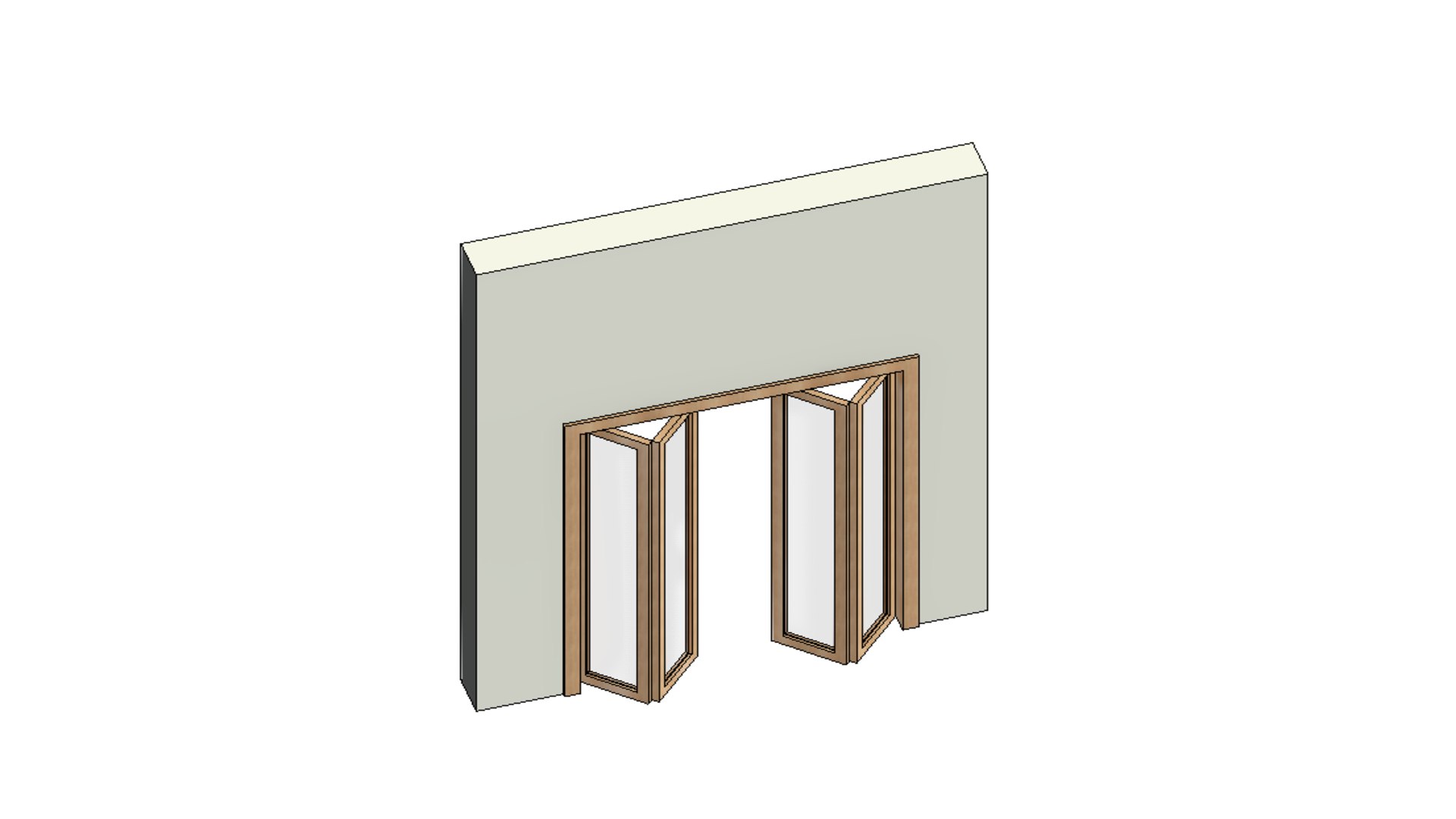 3D PARAMETRIC BI-FOLD GLASS DOORRVT - TurboSquid 2510772