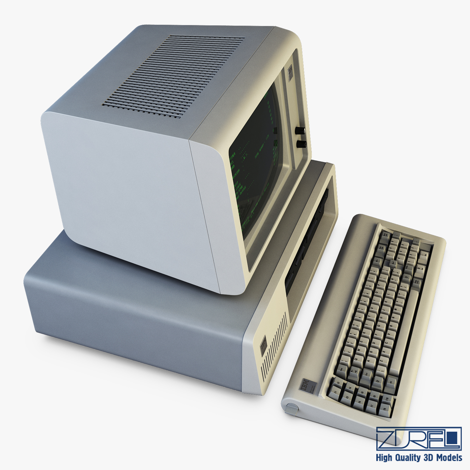 3D model ibm 5150 personal computer keyboard - TurboSquid 1302363