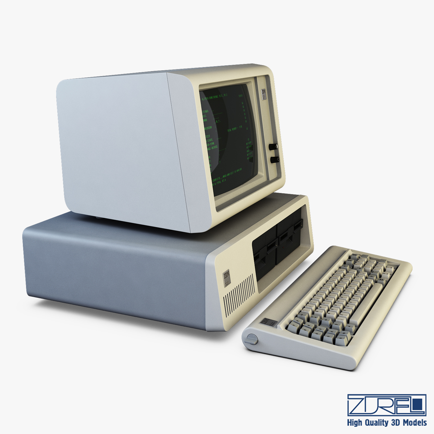 3D model ibm 5150 personal computer keyboard - TurboSquid 1302363