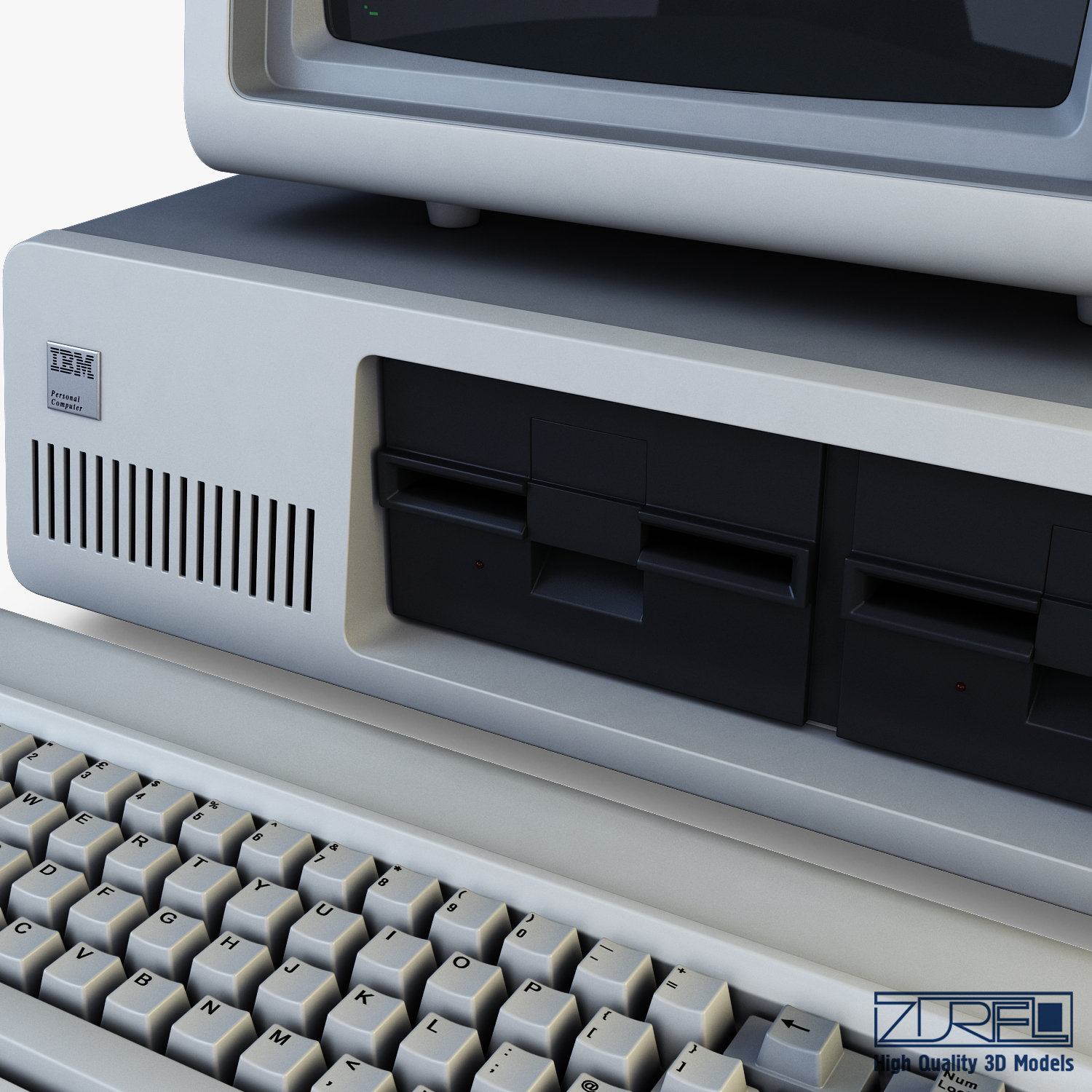 3D model ibm 5150 personal computer keyboard - TurboSquid 1302363