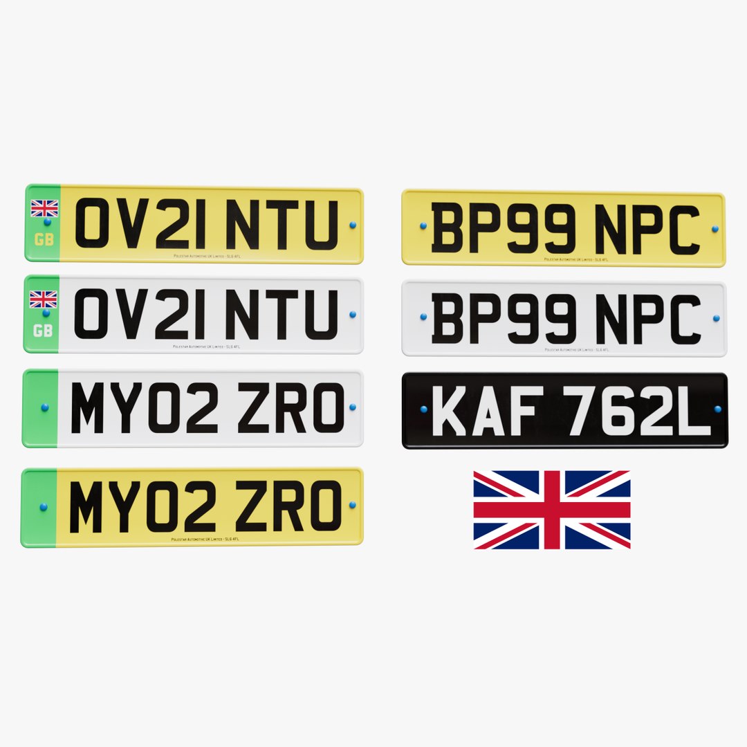 3D UK Number Plate - TurboSquid 2351678