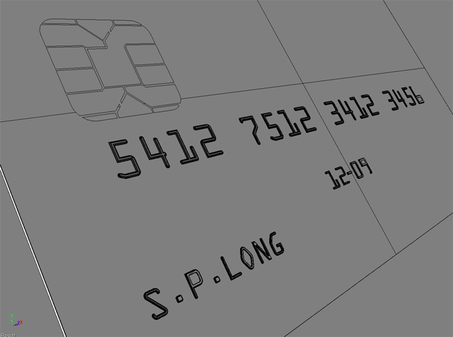 3d Universal Credit Card Model