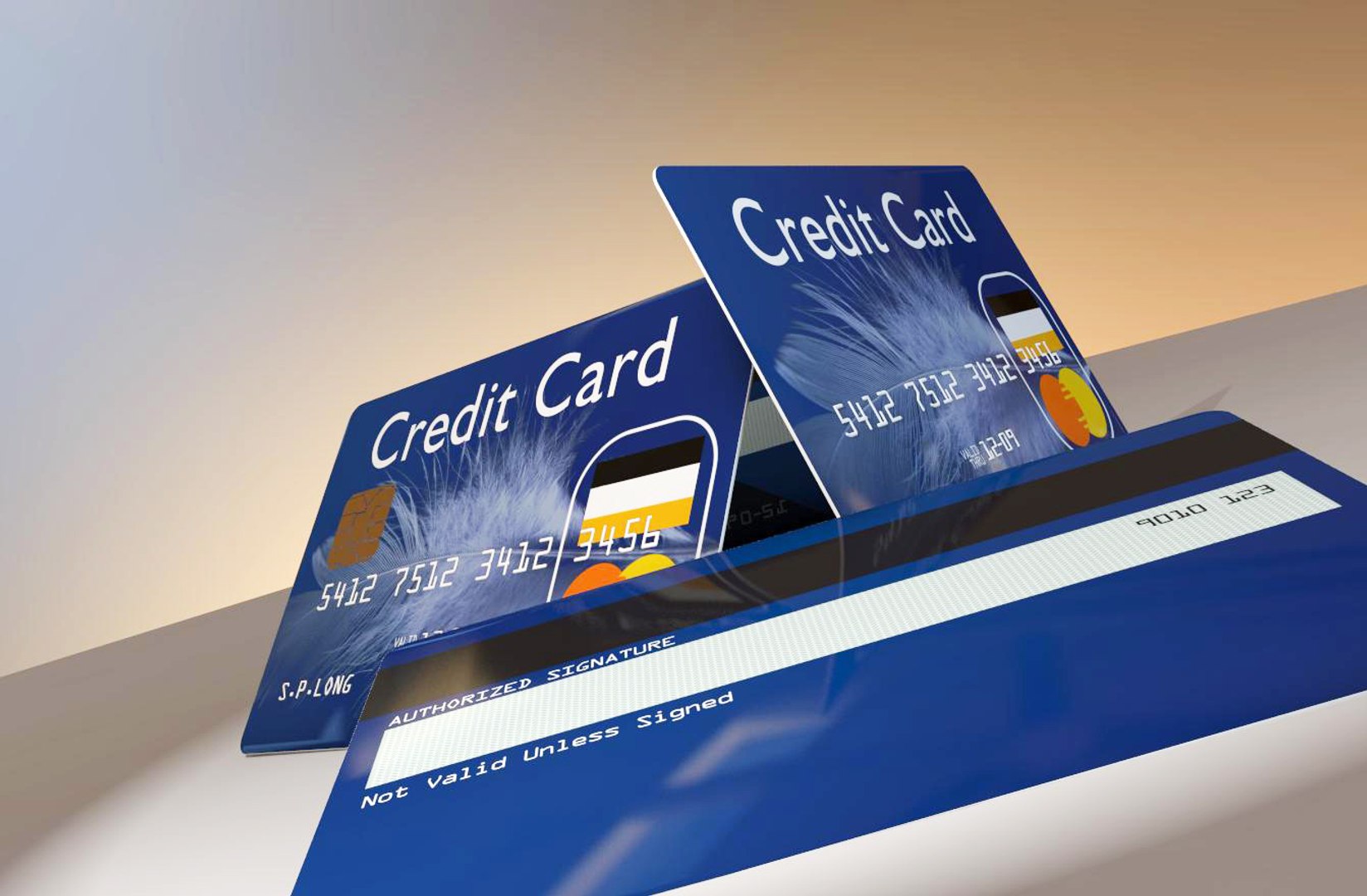 3d Universal Credit Card Model