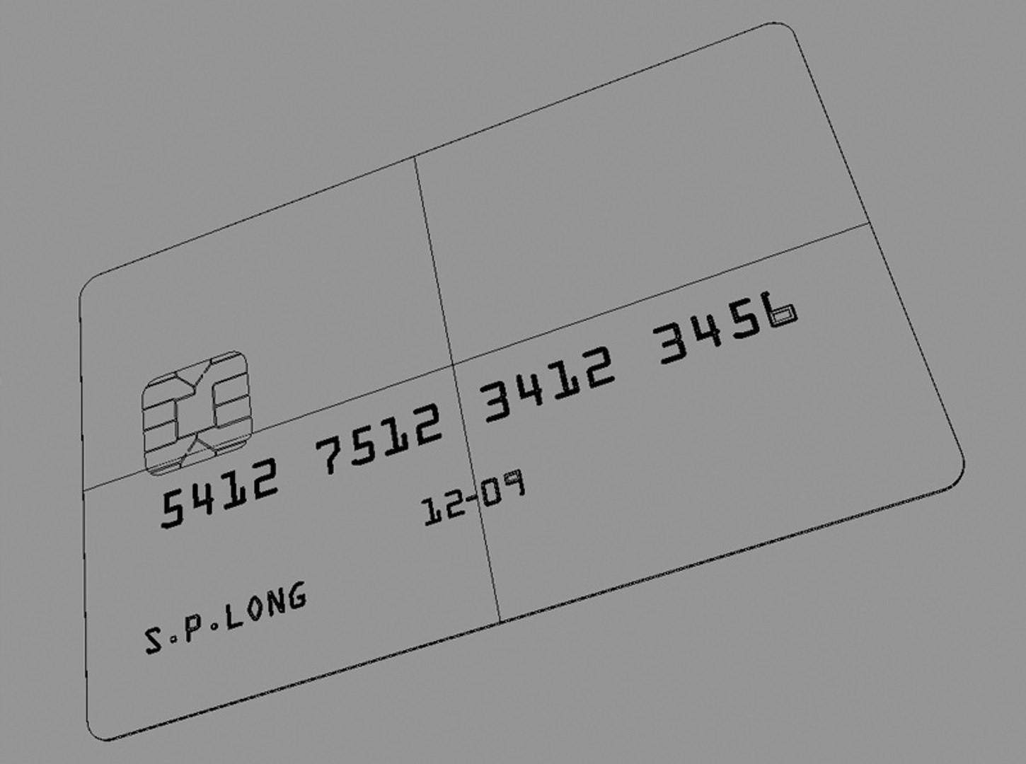 3d Universal Credit Card Model