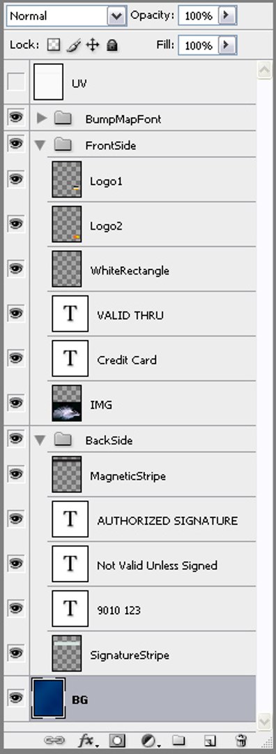 3d Universal Credit Card Model