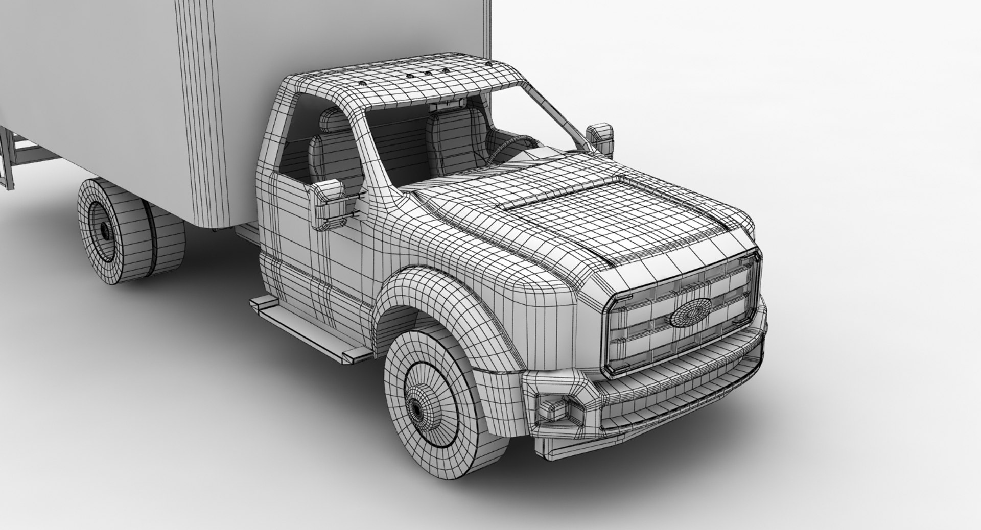 Realistic f-550 box van 3D model - TurboSquid 1287304