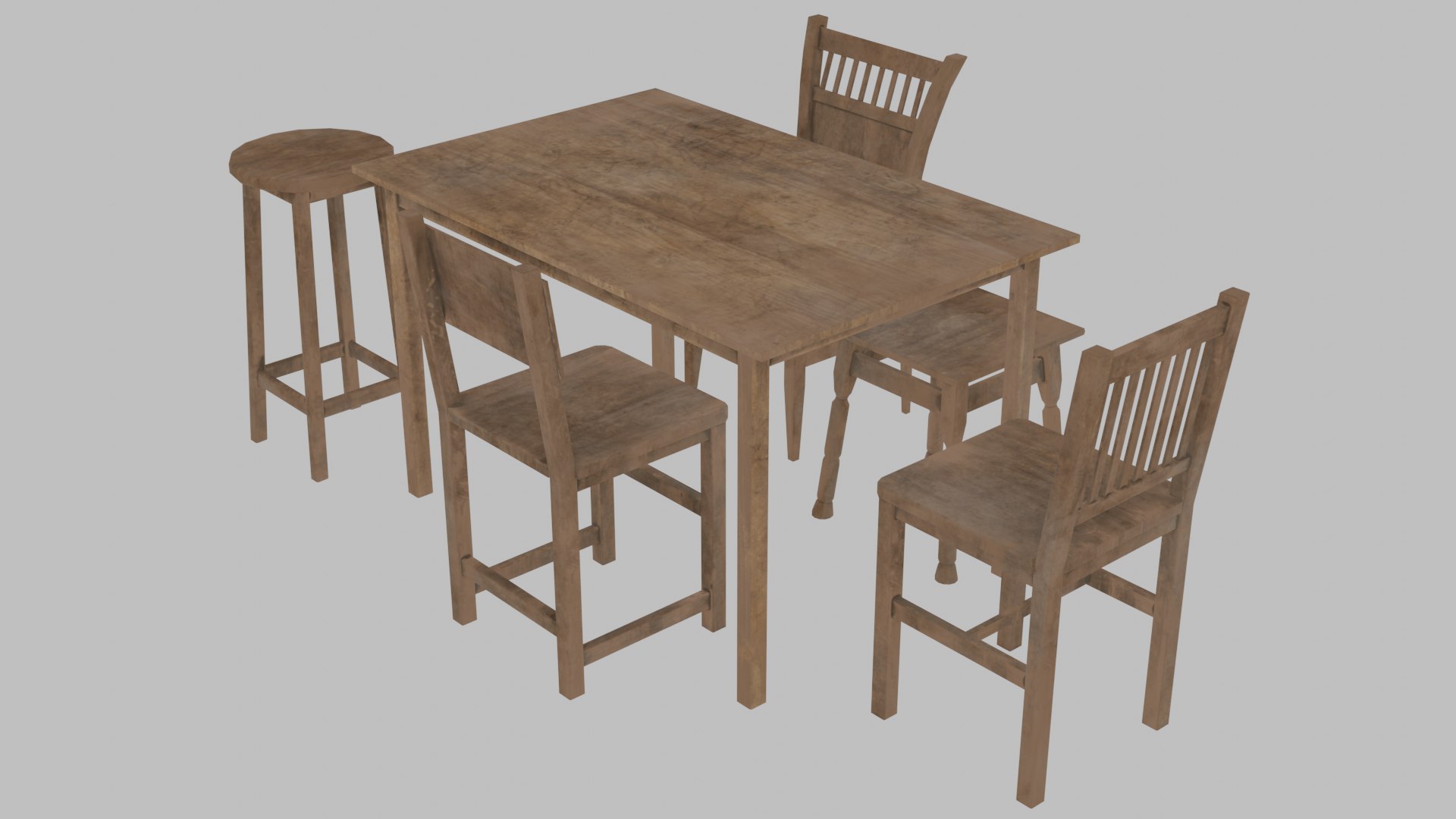 Free Free Set Of 18 Wooden Objects Low-poly 3D Model 3D - TurboSquid ...