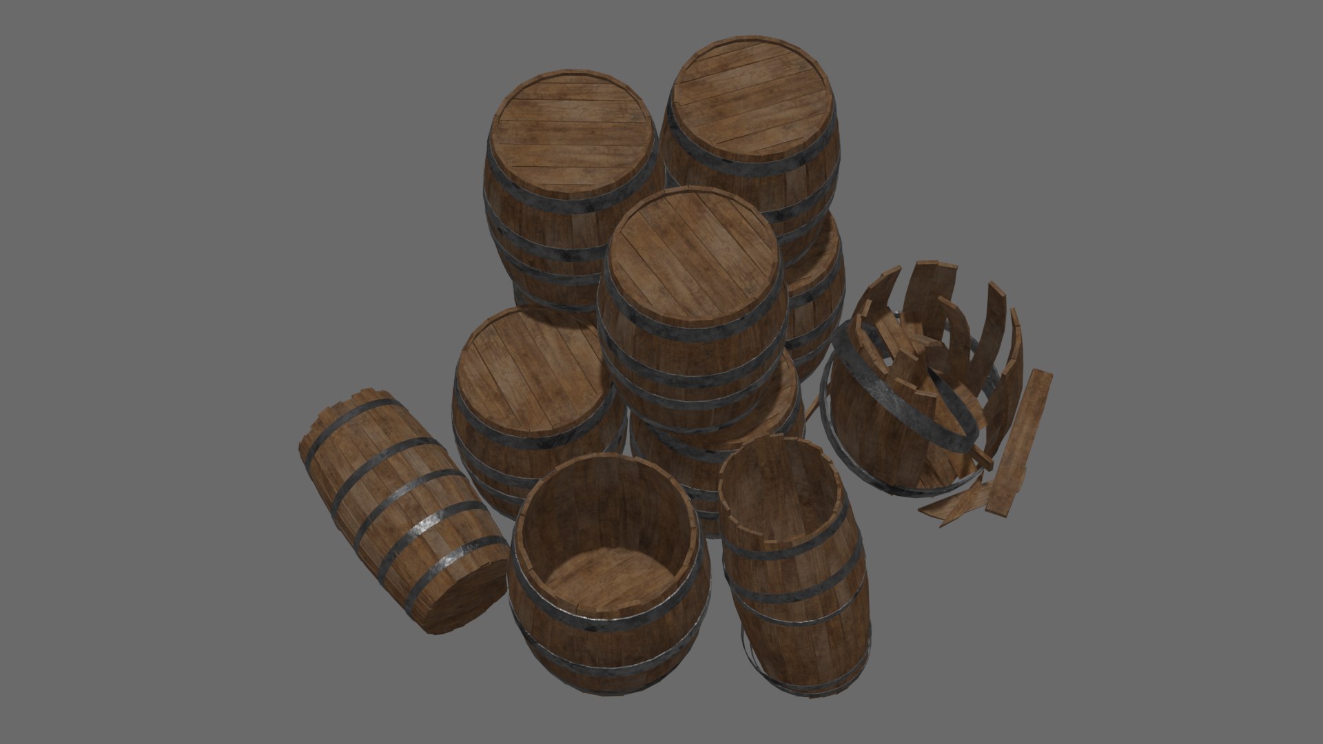 Free Free Set Of 18 Wooden Objects Low-poly 3D Model 3D - TurboSquid ...