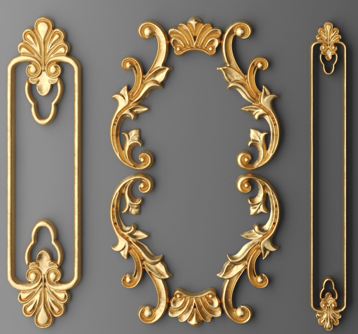 Frame Cartouches Set 3d Model