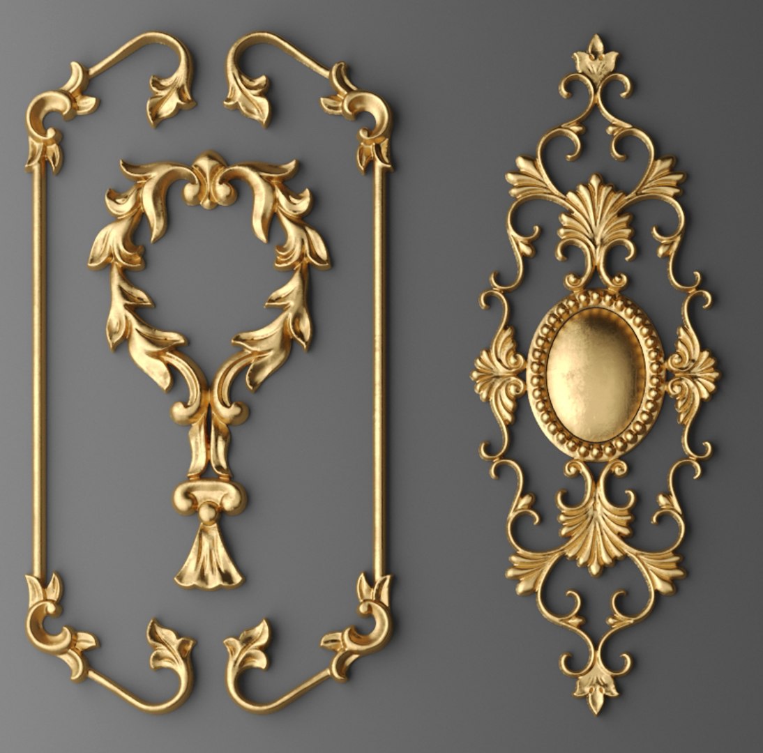 Frame Cartouches Set 3d Model