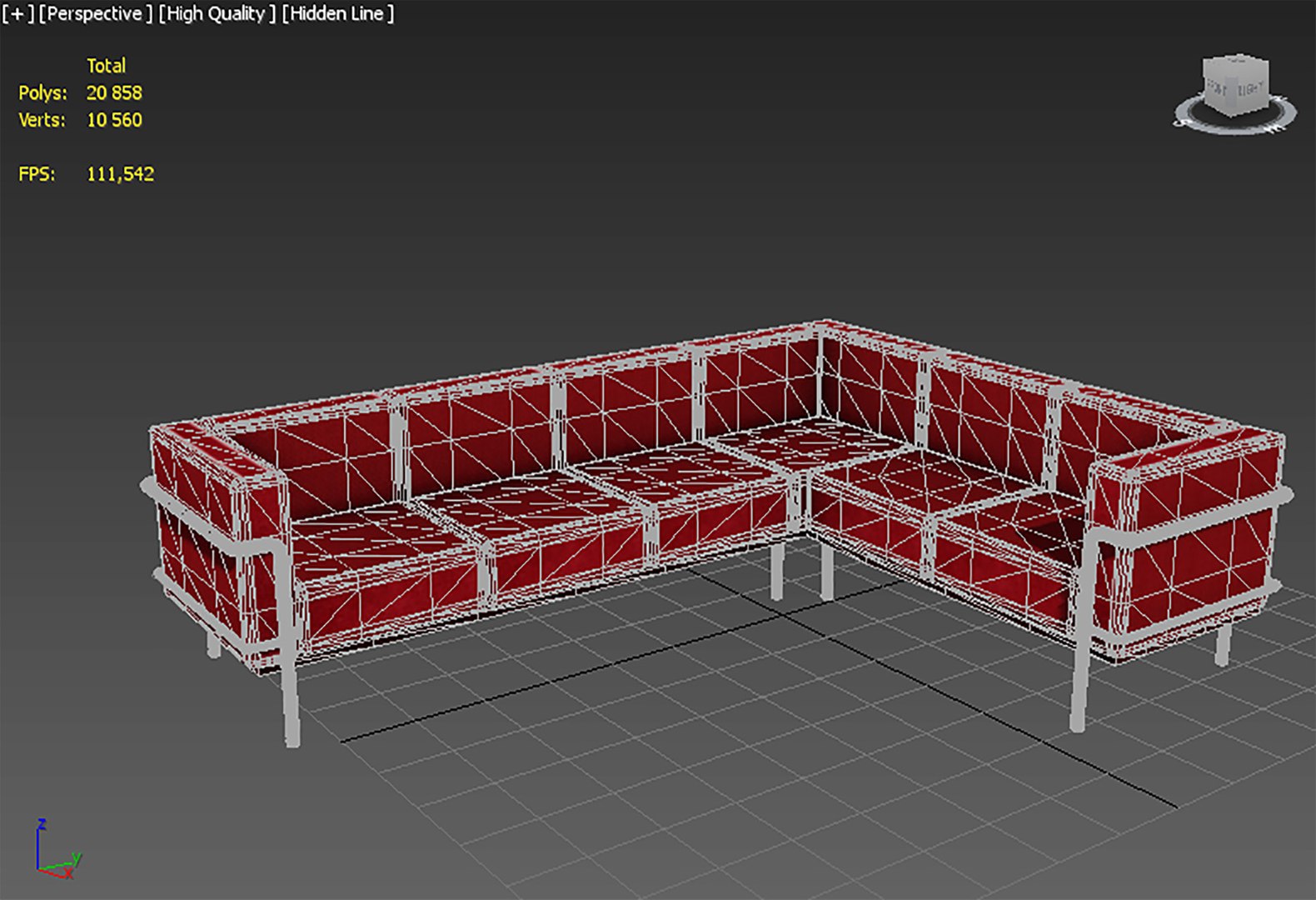 3D Corner Sofa Long - TurboSquid 2115194