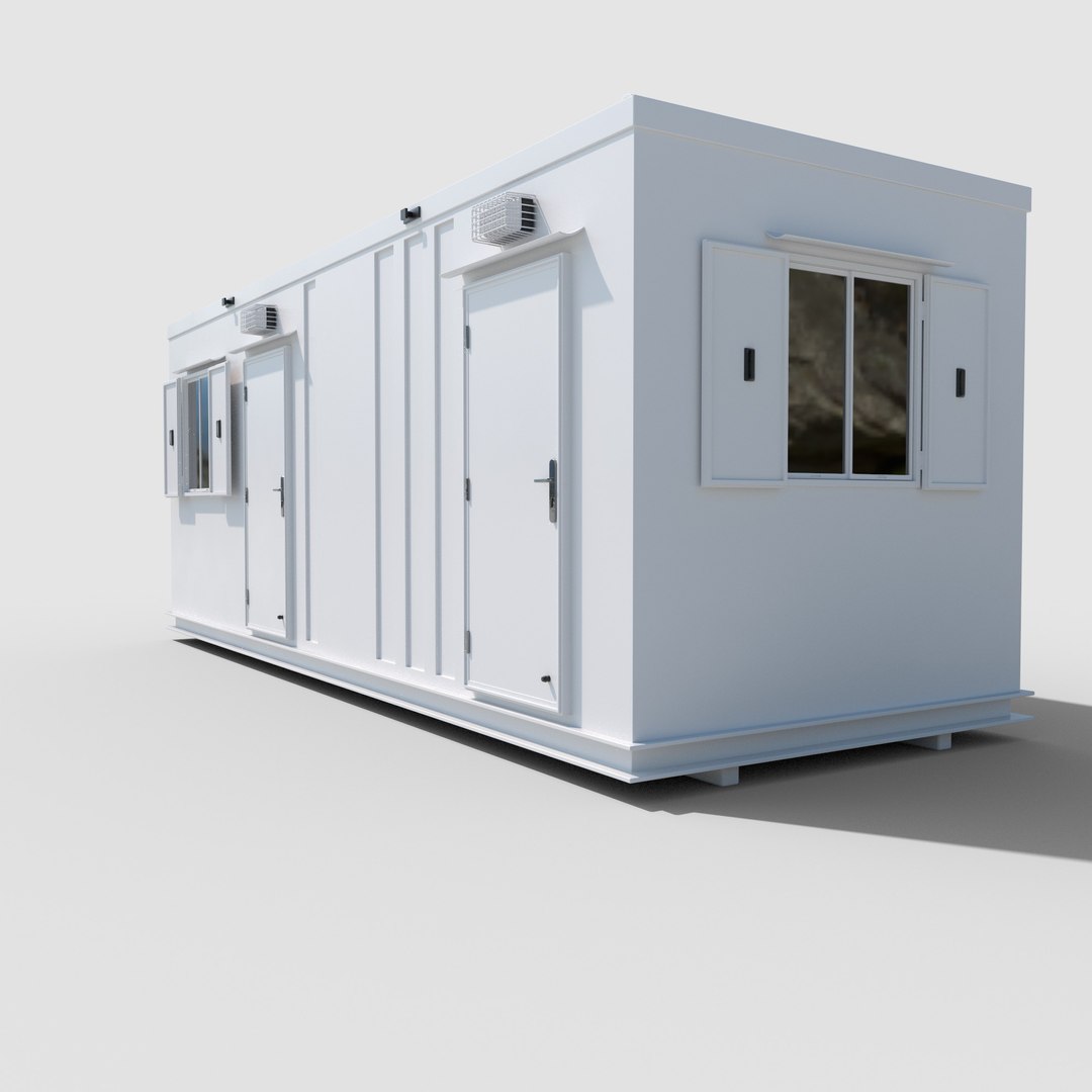 Portable Office Welfare Container Cabin Model - TurboSquid 2209539