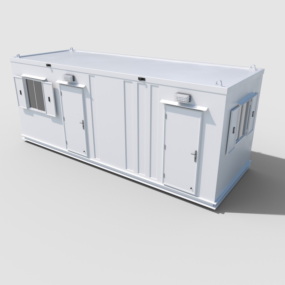 Portable Office Welfare Container Cabin Model - TurboSquid 2209539