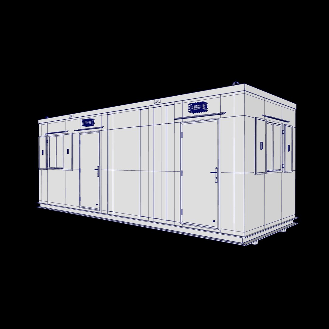 Portable Office Welfare Container Cabin Model - TurboSquid 2209539