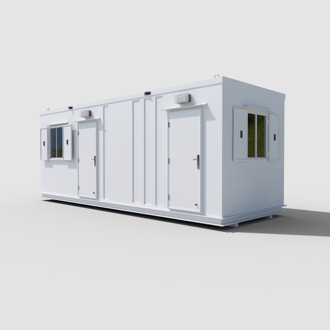 Portable Office Welfare Container Cabin Model - TurboSquid 2209539