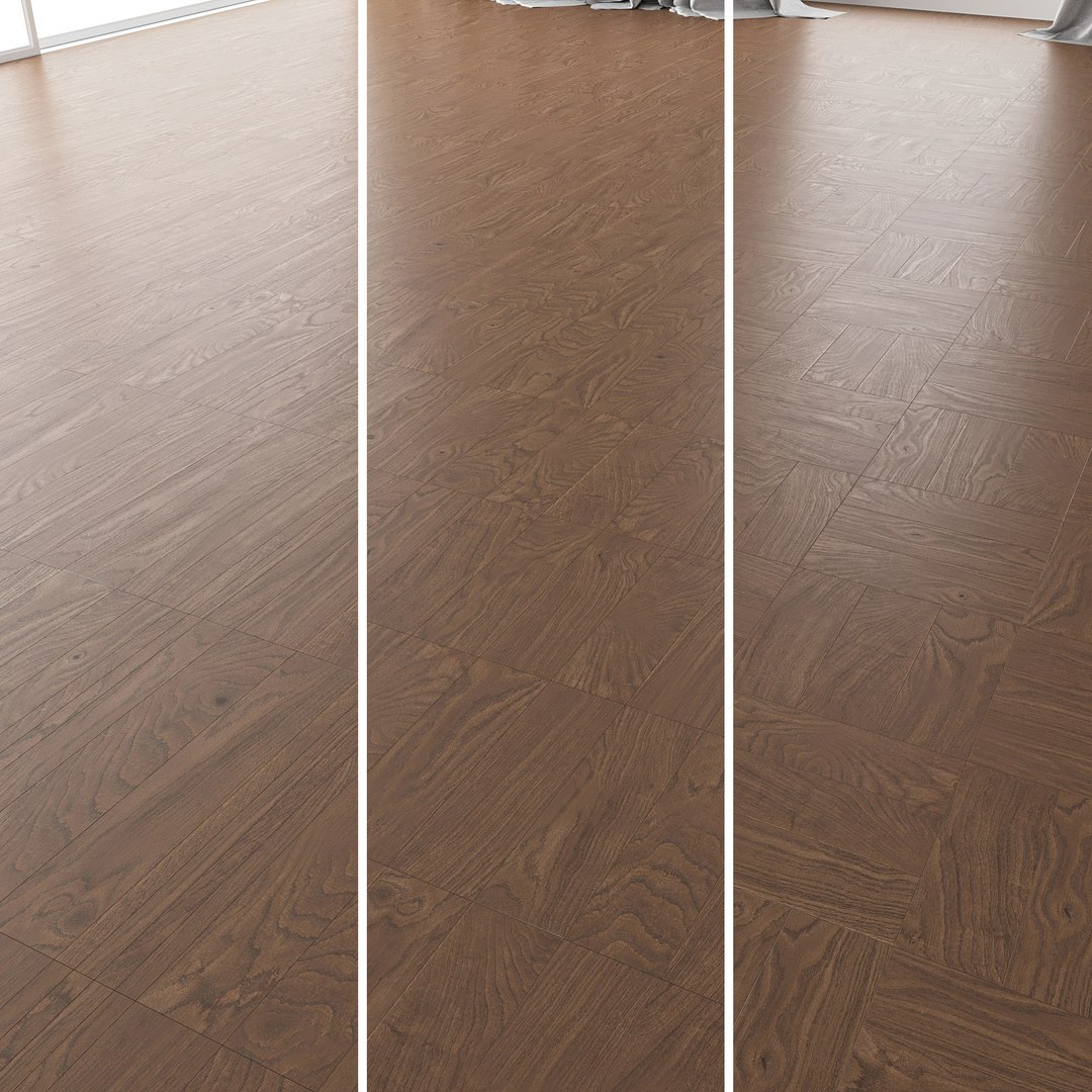 Parquet Oak Black Walnut Model - TurboSquid 1570517