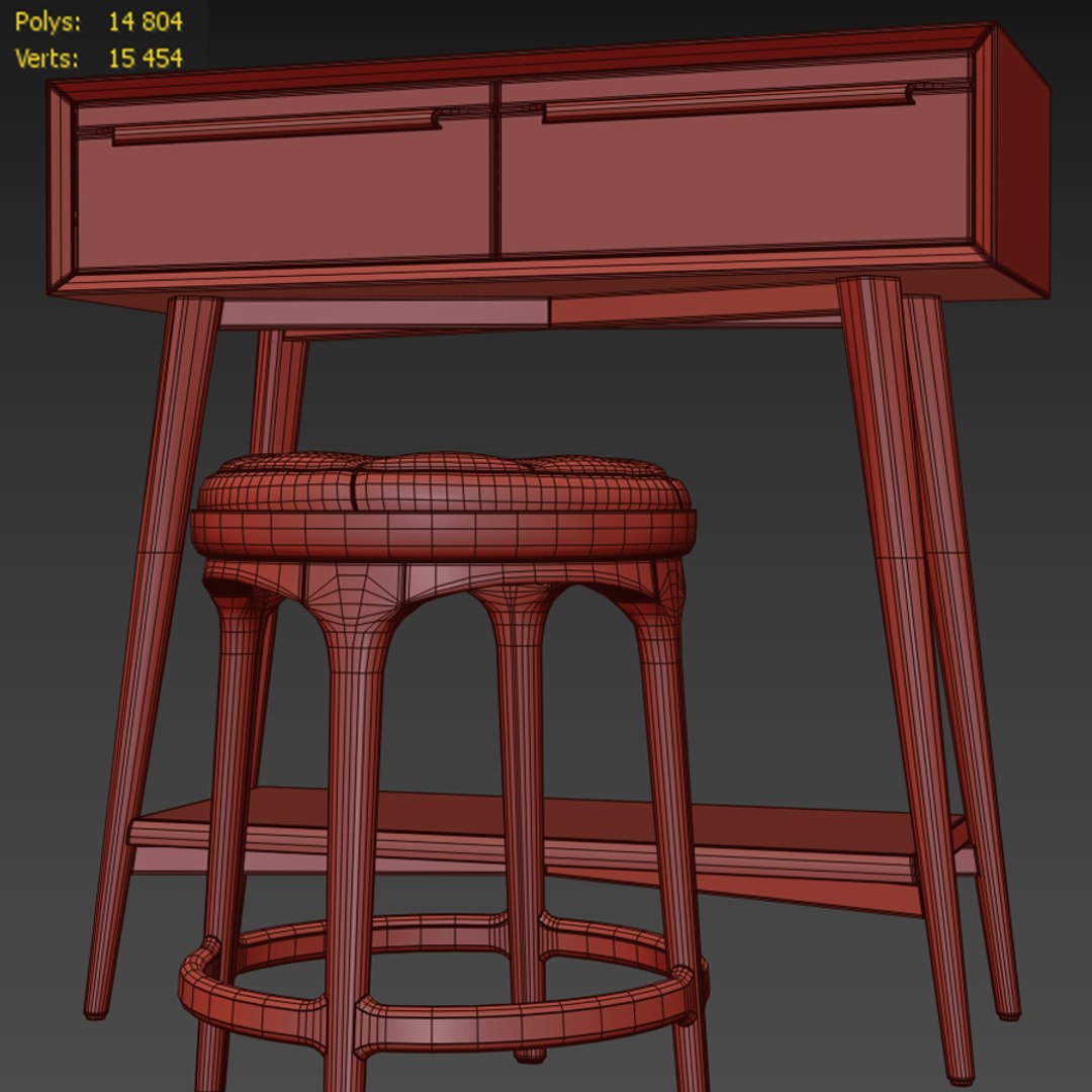 3D model dressing table bruni - TurboSquid 1646440