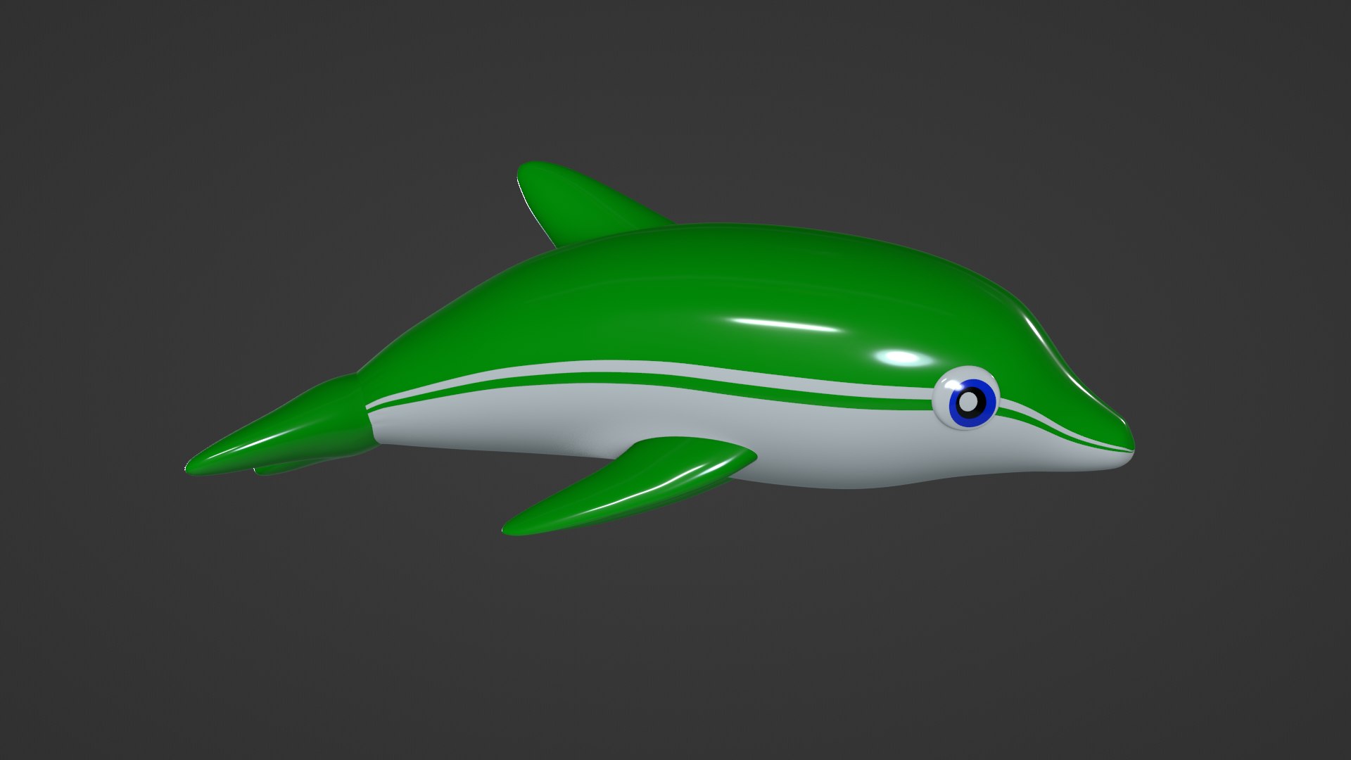 Inflatable Dolphin Green Model - TurboSquid 1925139