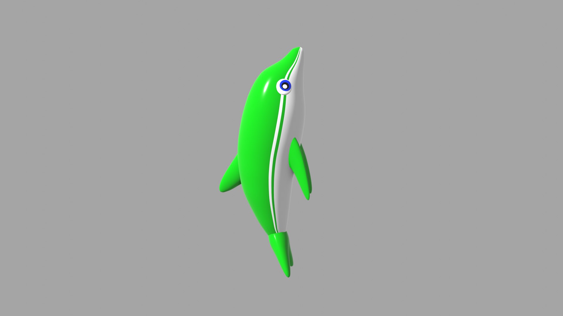 Inflatable dolphin green model - TurboSquid 1925139