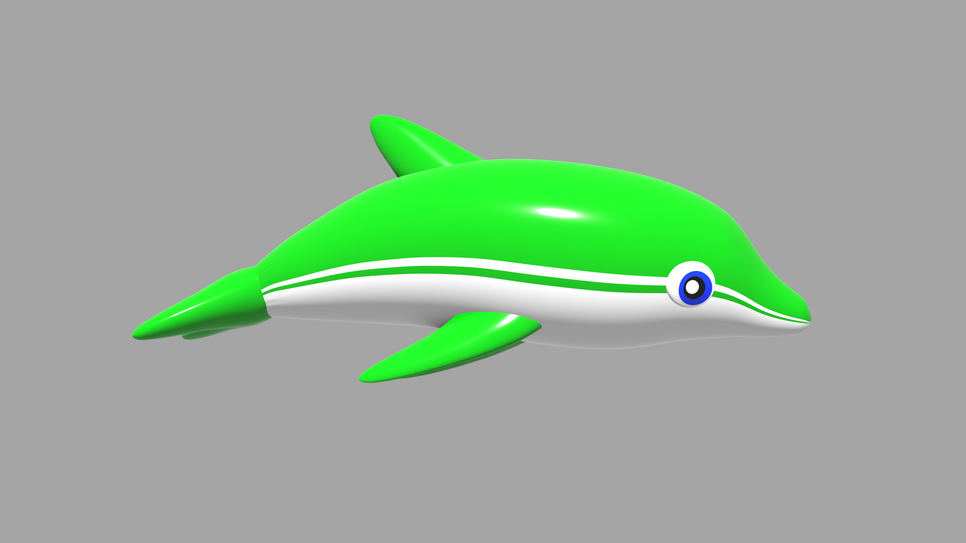 Inflatable Dolphin Green Model - TurboSquid 1925139