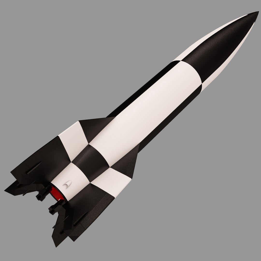 3d Ballistic Missile V-2 Model