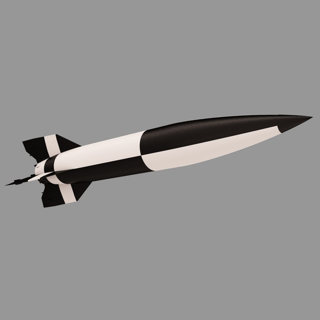 3d Ballistic Missile V-2 Model
