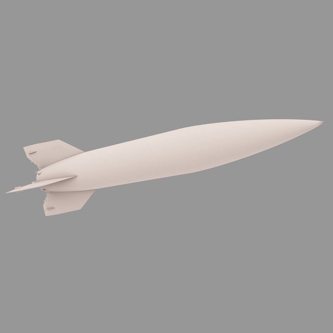 3d Ballistic Missile V-2 Model
