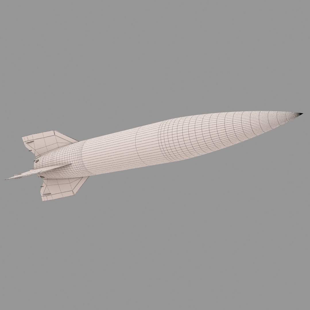 3d Ballistic Missile V-2 Model