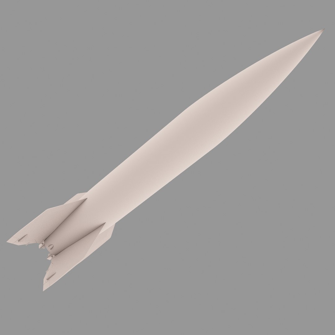 3d Ballistic Missile V-2 Model