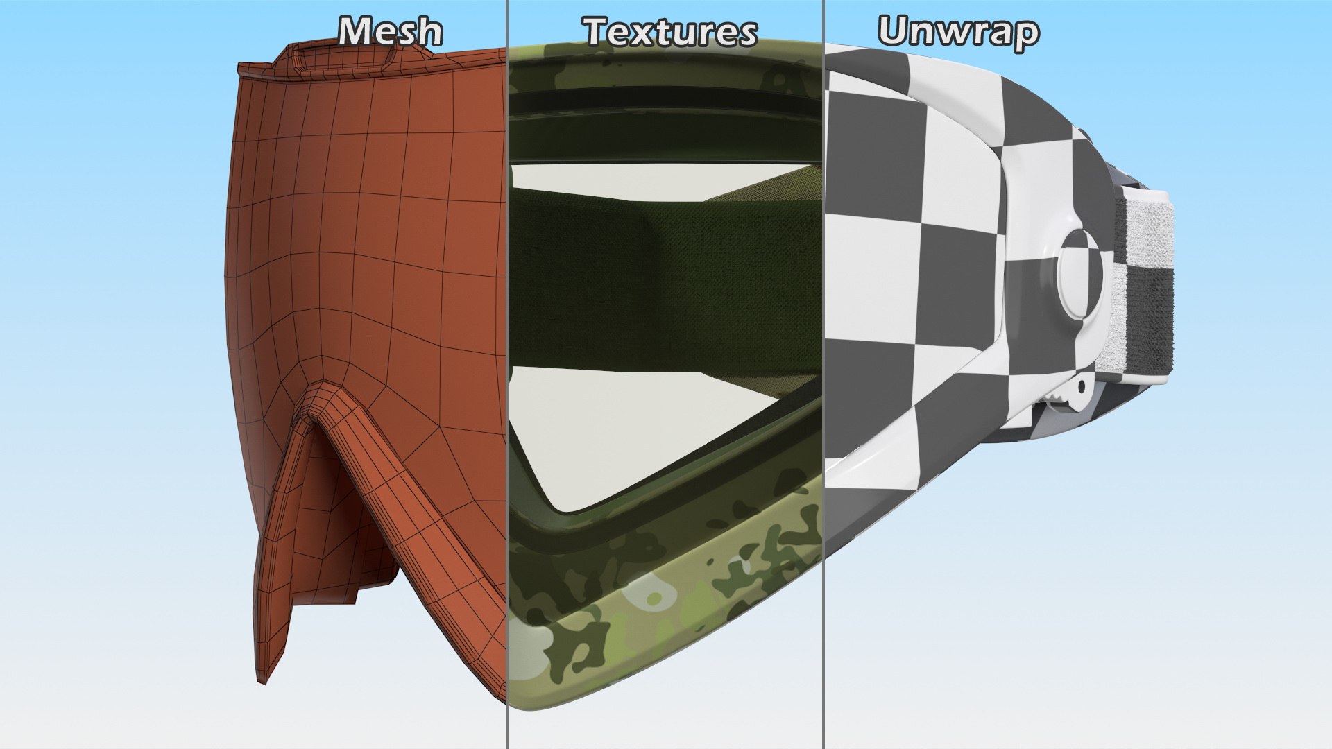 Protective Airsoft Goggles Camo 3D model - TurboSquid 1861415